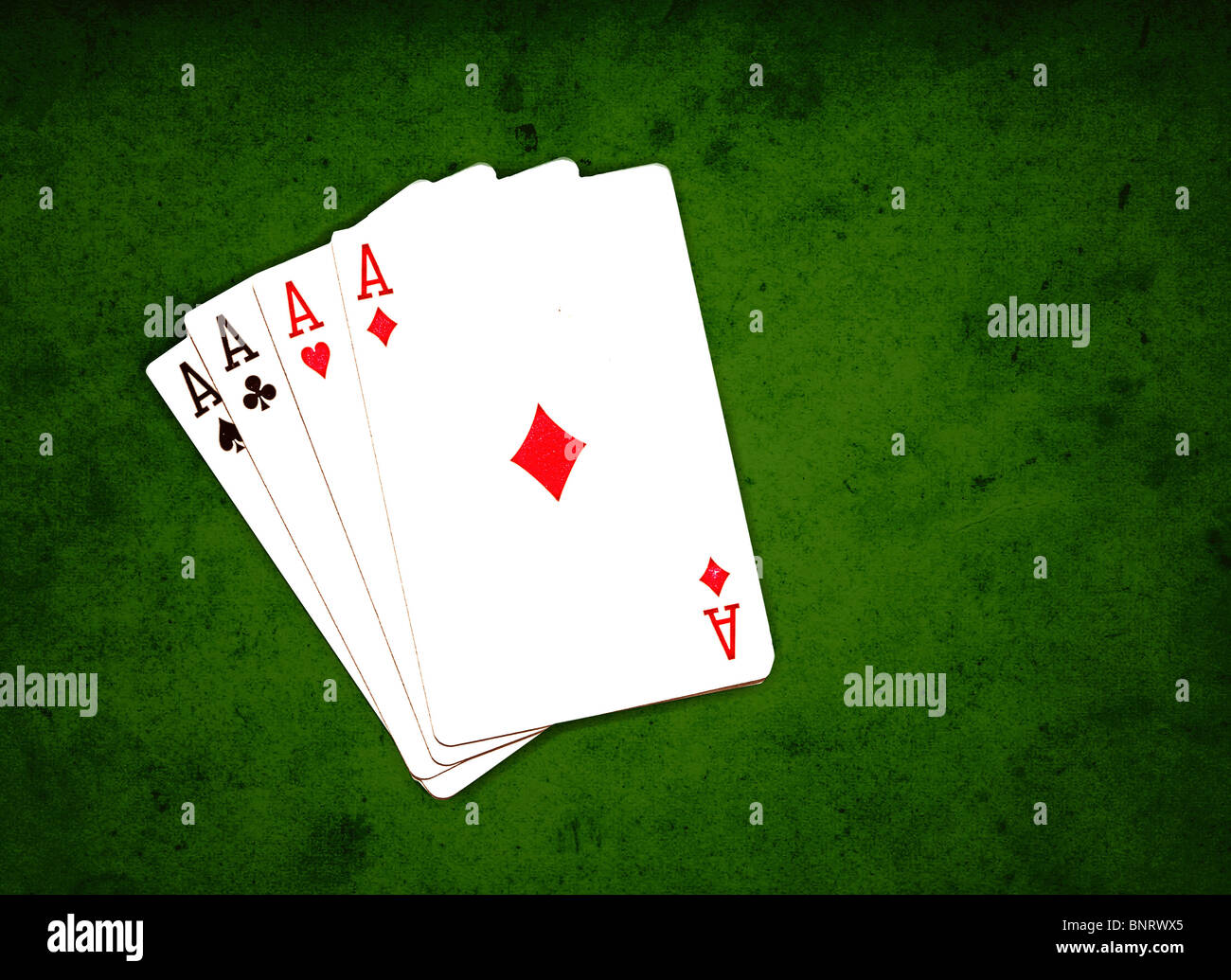 poker, four aces over the grungy green background Stock Photo - Alamy