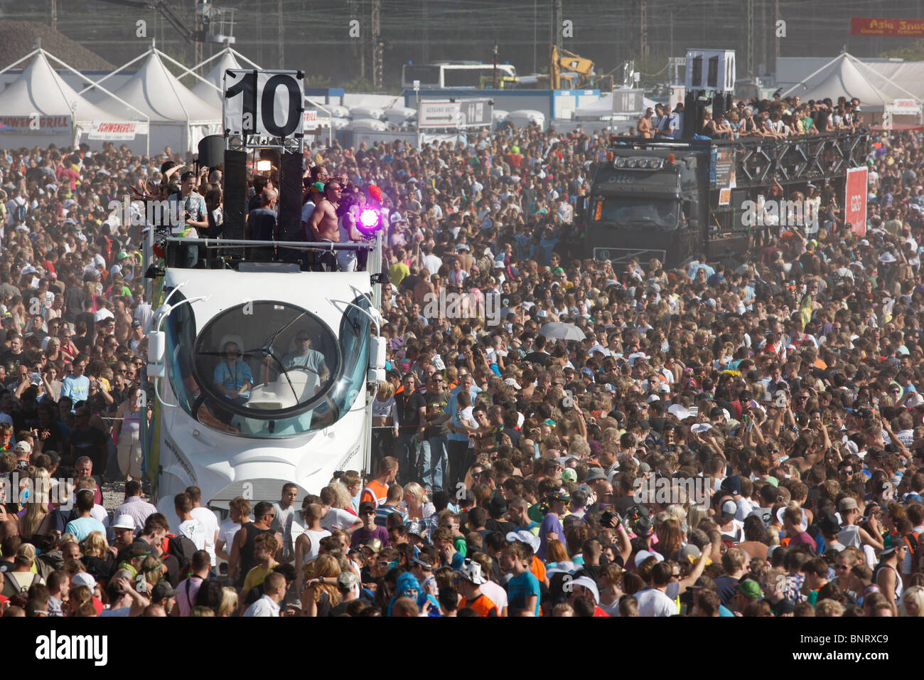 Loveparade in Duisburg, Germany. Biggest techno music festival in the ...