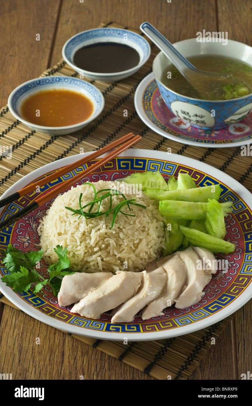 Chicken rice Singapore Malaysia Food Stock Photo - Alamy