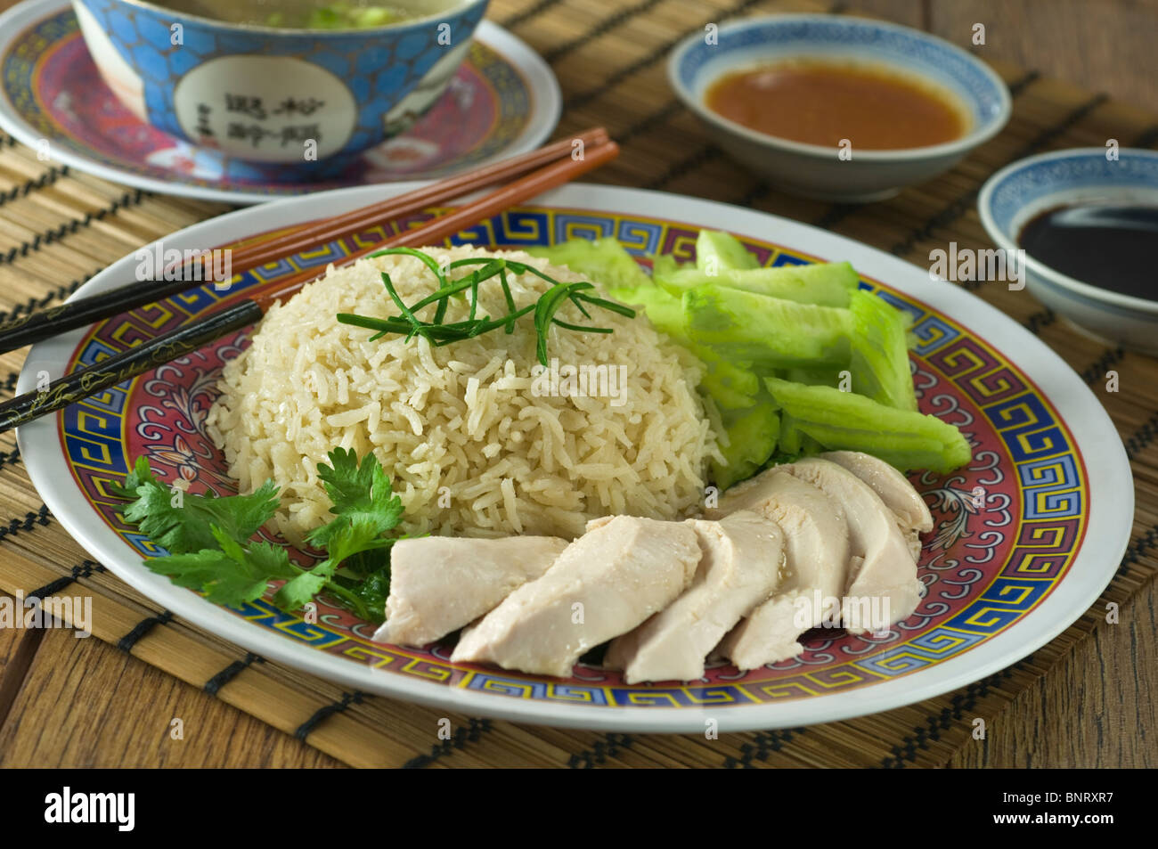 Chicken rice Singapore Malaysia Food Stock Photo - Alamy