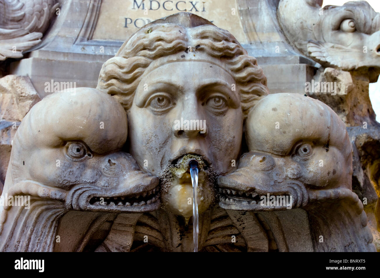 europe, italy, rome, piazza navone gargoyle Stock Photo - Alamy