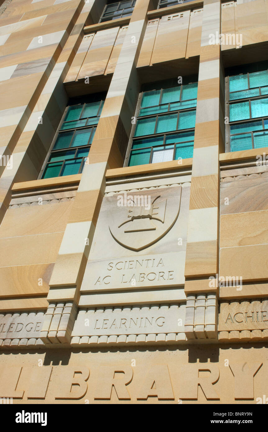 Entrance to the Library, University of Queensland, Brisbane, Queensland ...
