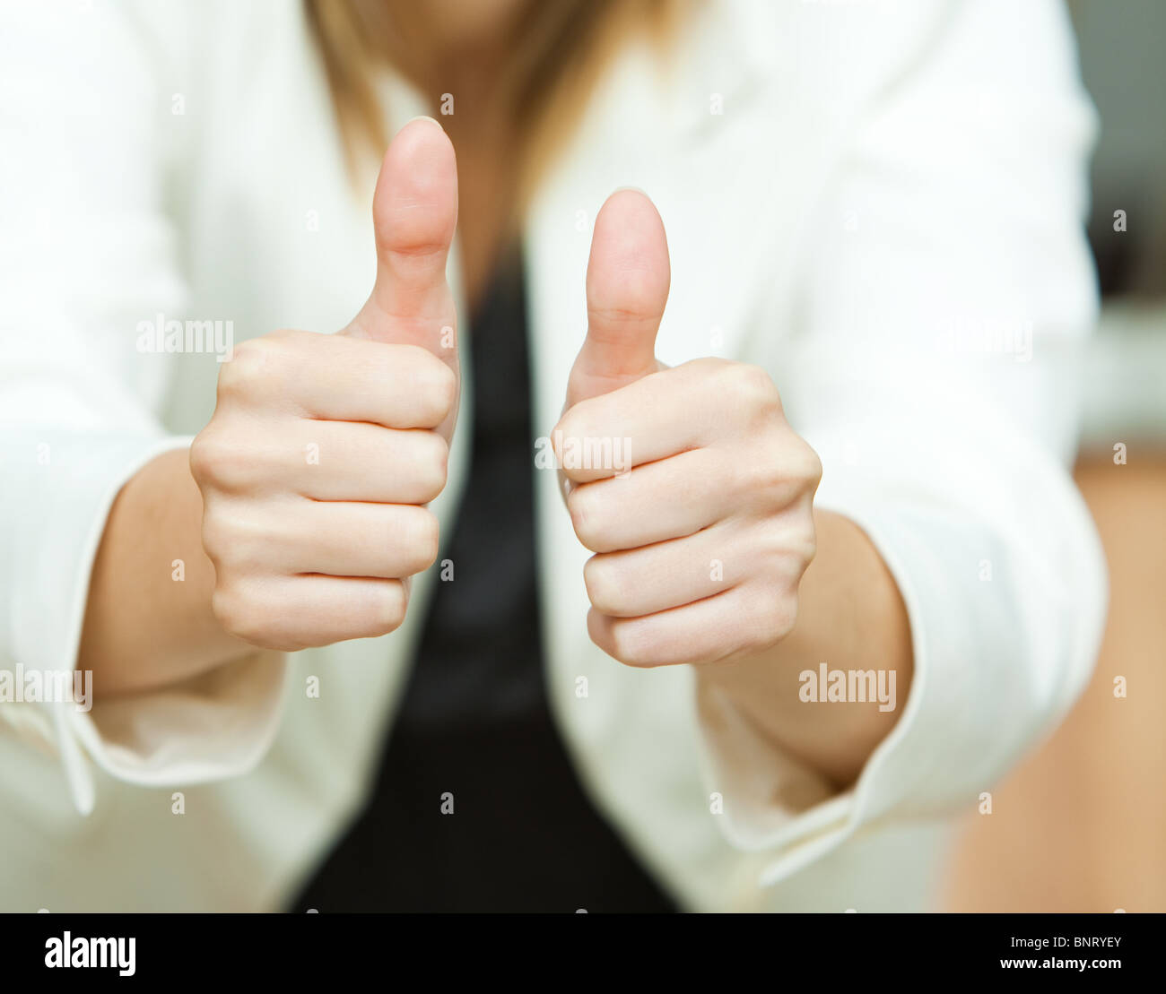 Lady Thumbs Up High Resolution Stock Photography and Images - Alamy