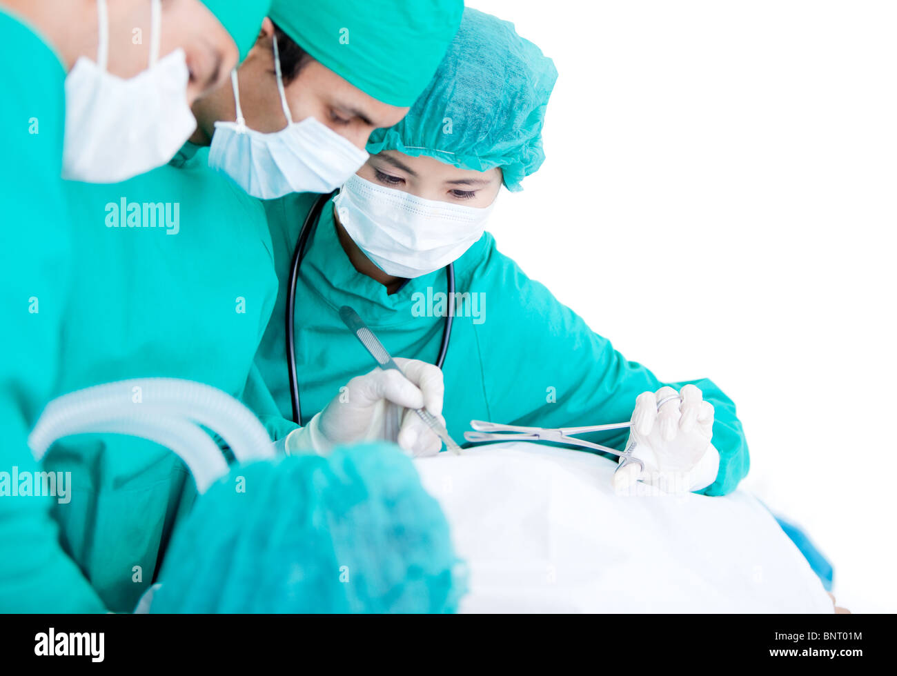 Professionnal medical team working on a patient Stock Photo - Alamy