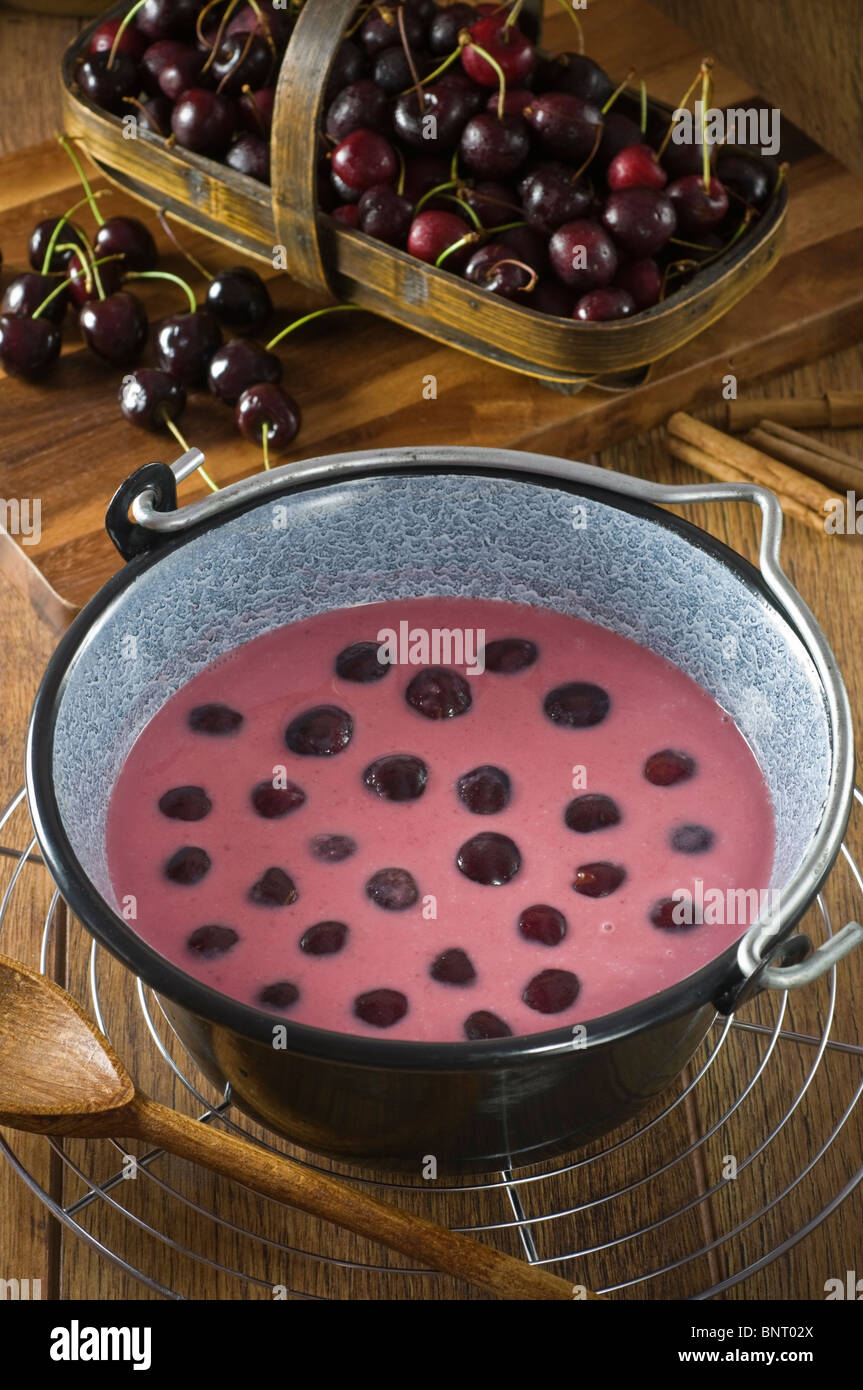Hungarian sour cherry soup Stock Photo - Alamy