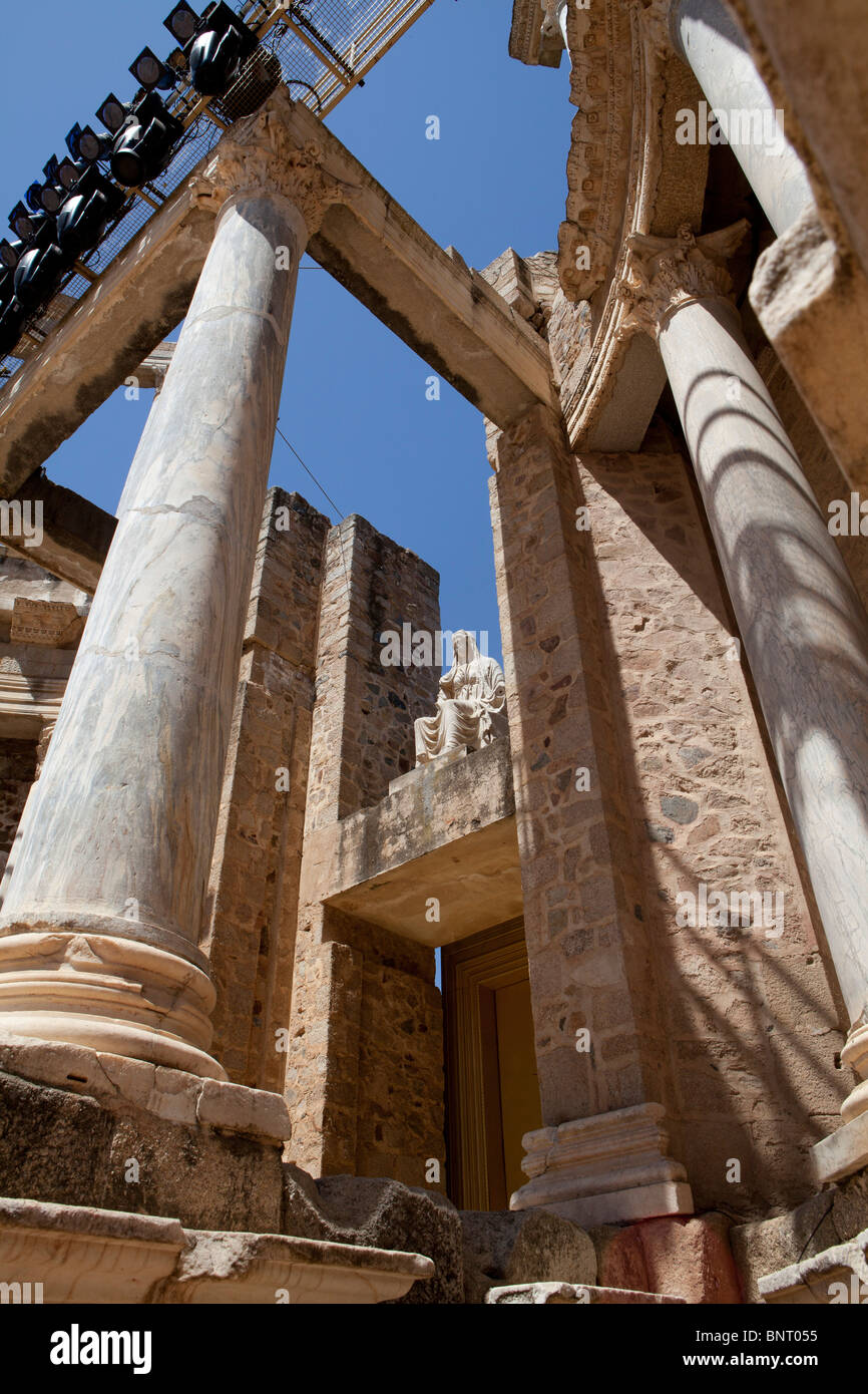 Stage of the Roman theater of Mérida Stock Photo - Alamy