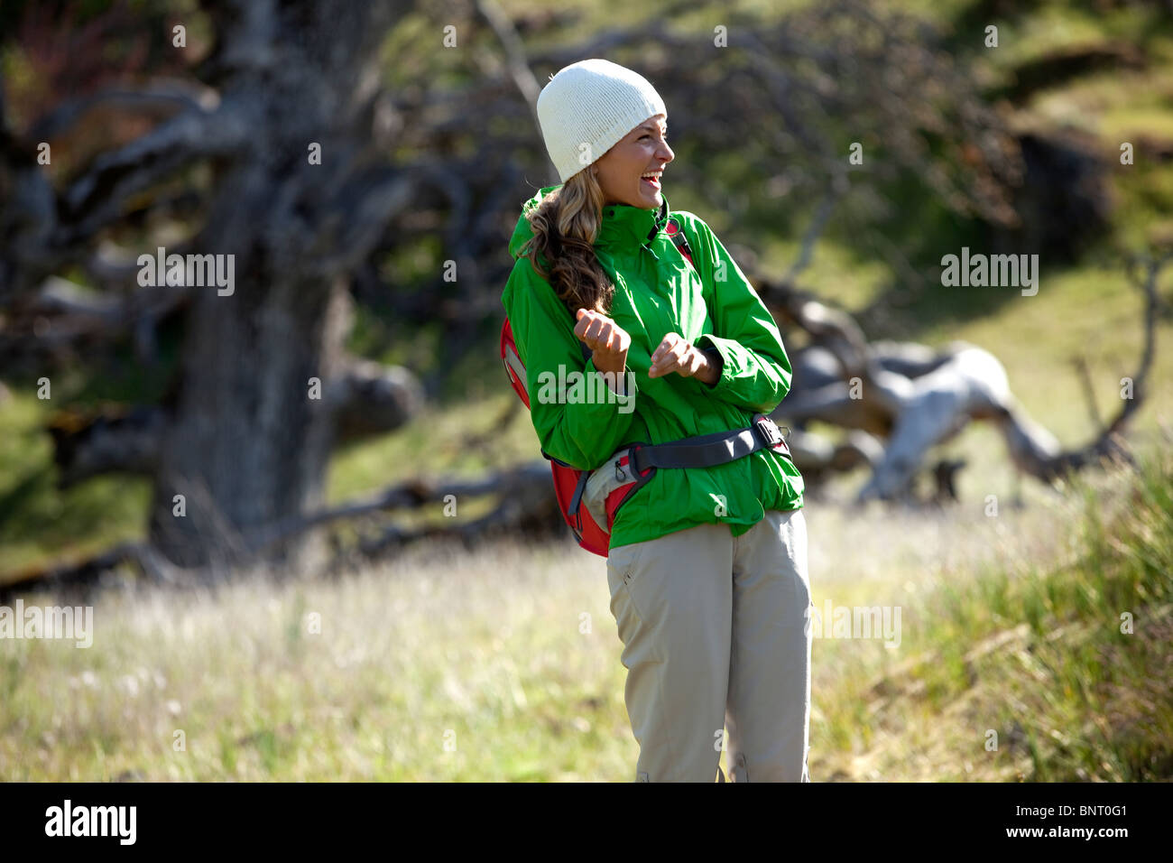 A fit woman out hiking Stock Photo - Alamy