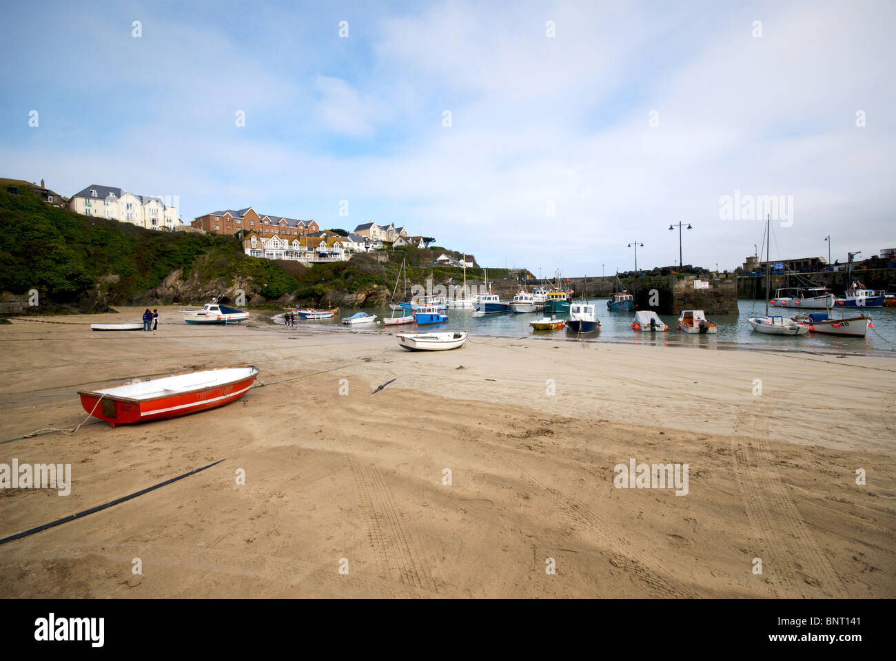 Newquay Cornwall UK Harbour Harbor Beach Quay Stock Photo - Alamy