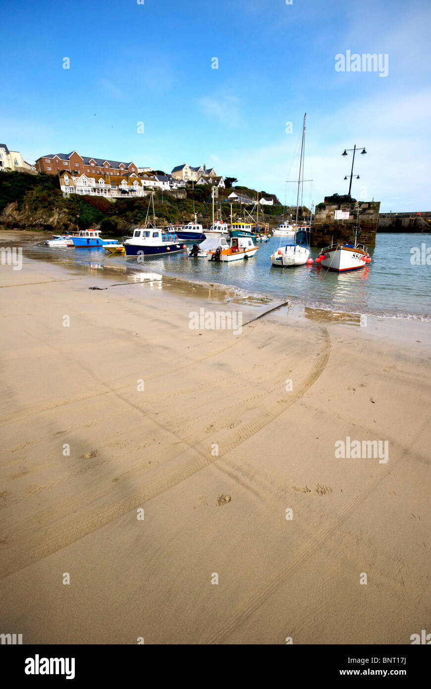 Newquay Cornwall UK Harbour Harbor Beach Quay Stock Photo - Alamy