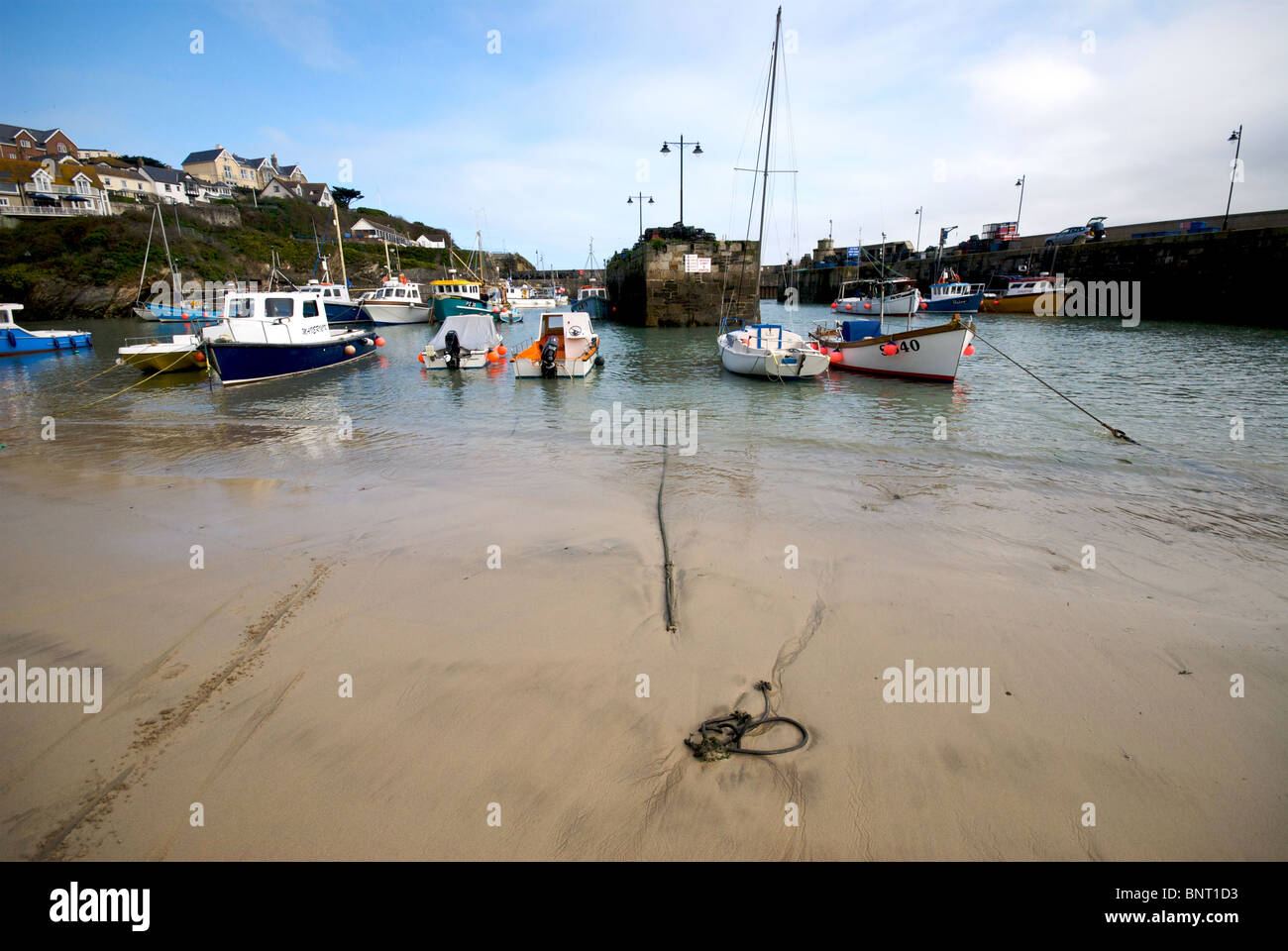 Newquay Cornwall UK Harbour Harbor Beach Quay Stock Photo - Alamy