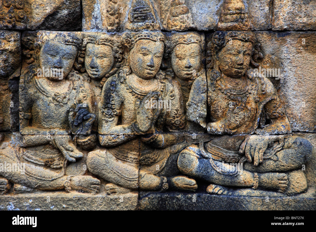 Indonesia, Java, Borobudur Temple, sculpture, stone carving, relief ...