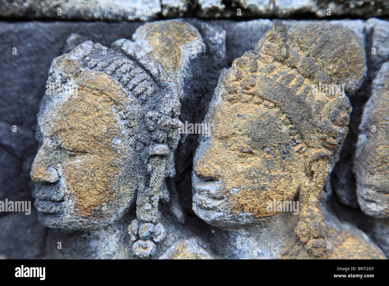 Indonesia, Java, Borobudur Temple, sculpture, stone carving, relief ...