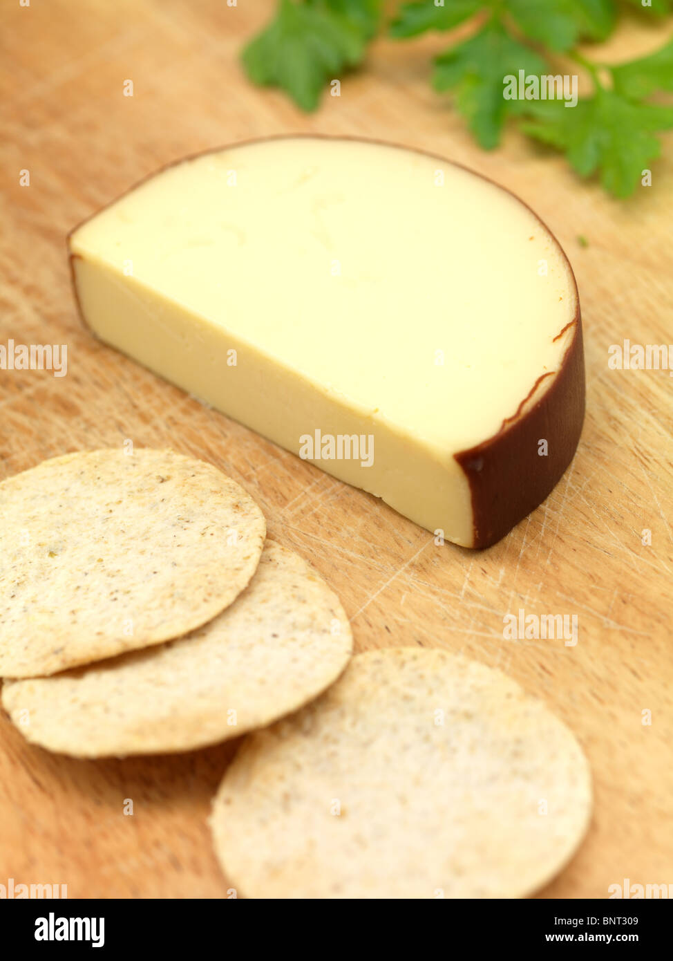 A selection of cheeses with crakers Stock Photo - Alamy