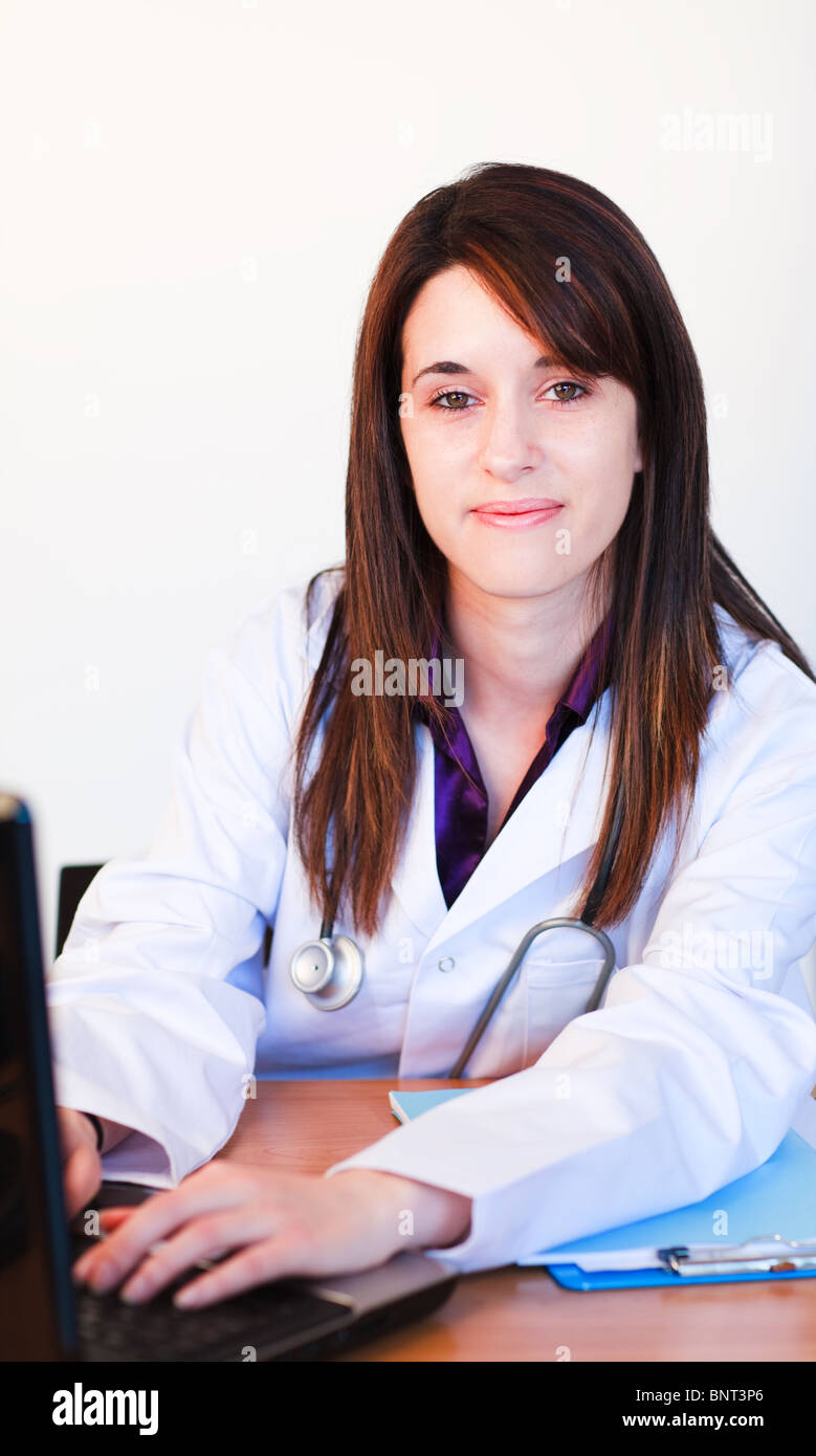 Lady doctor smiling camera using hi-res stock photography and images ...