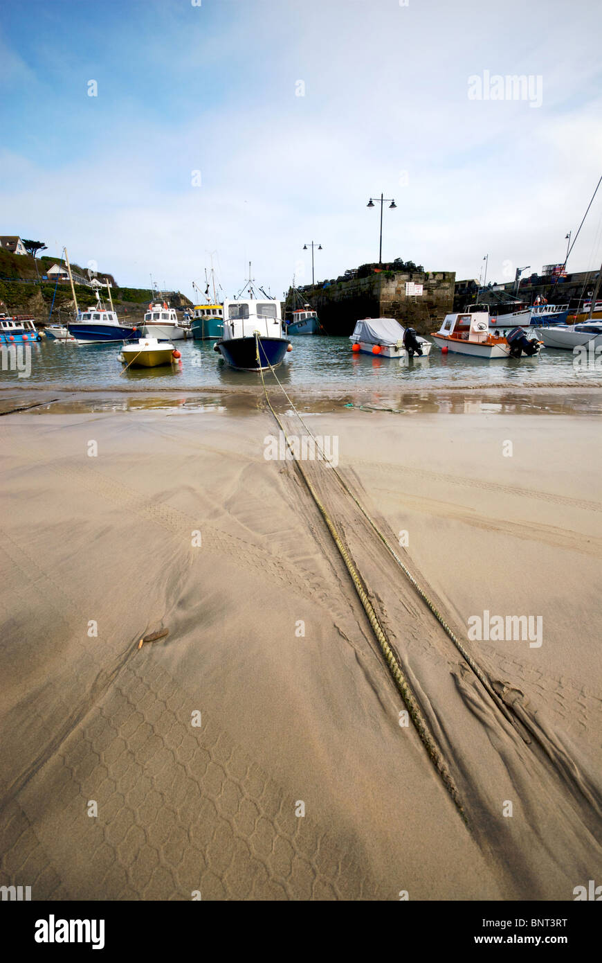 Newquay Cornwall UK Harbour Harbor Beach Quay Stock Photo - Alamy
