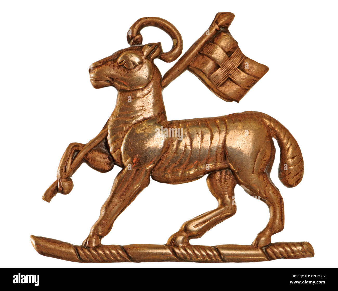 British Military Cap Badge - Queen's Regiment Stock Photo - Alamy