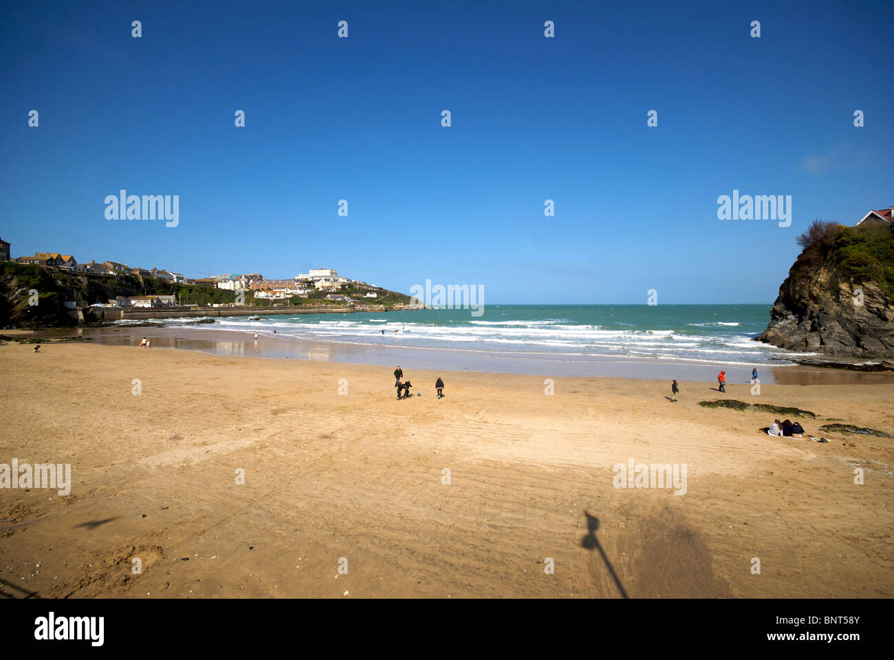 Newquay Cornwall UK Harbour Harbor Beach Quay Stock Photo - Alamy