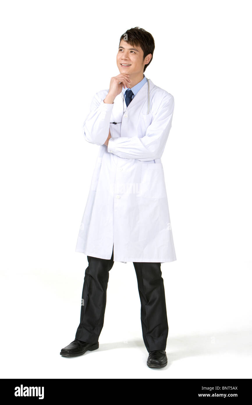 Confident young doctor in labcoat Stock Photo - Alamy
