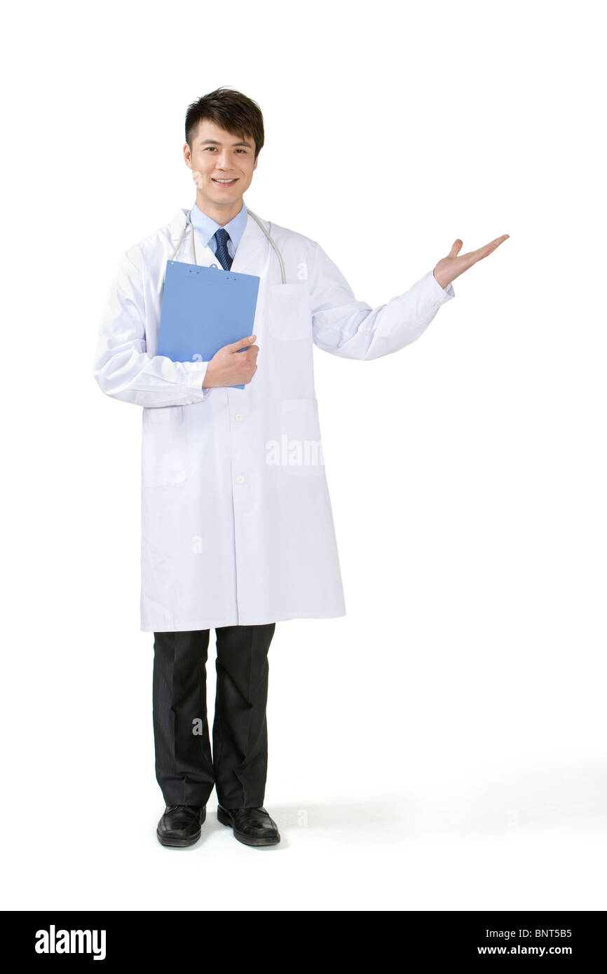 Portrait doctor holding file hi-res stock photography and images - Alamy