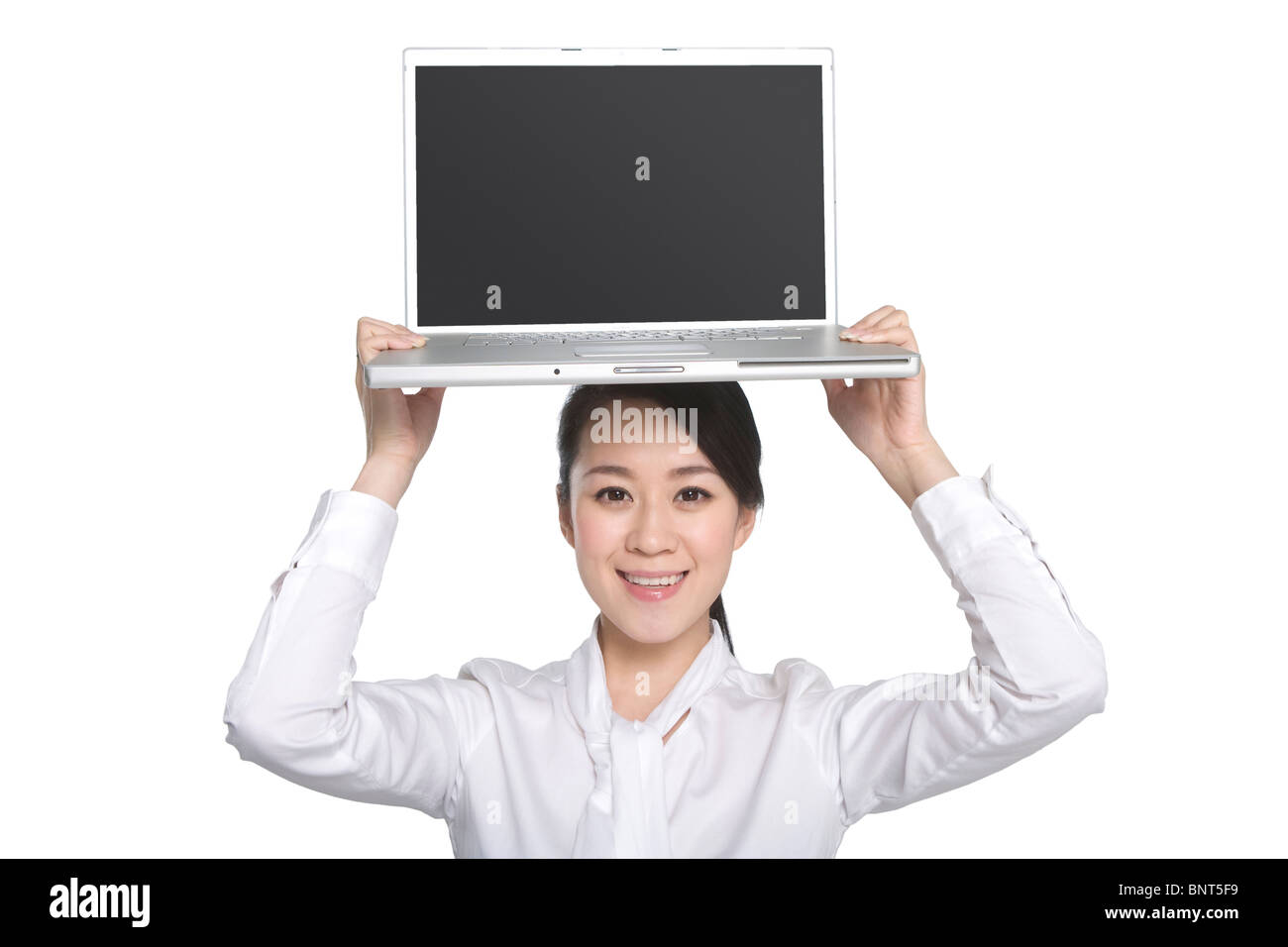 Woman carrying computer monitor hi-res stock photography and images - Alamy