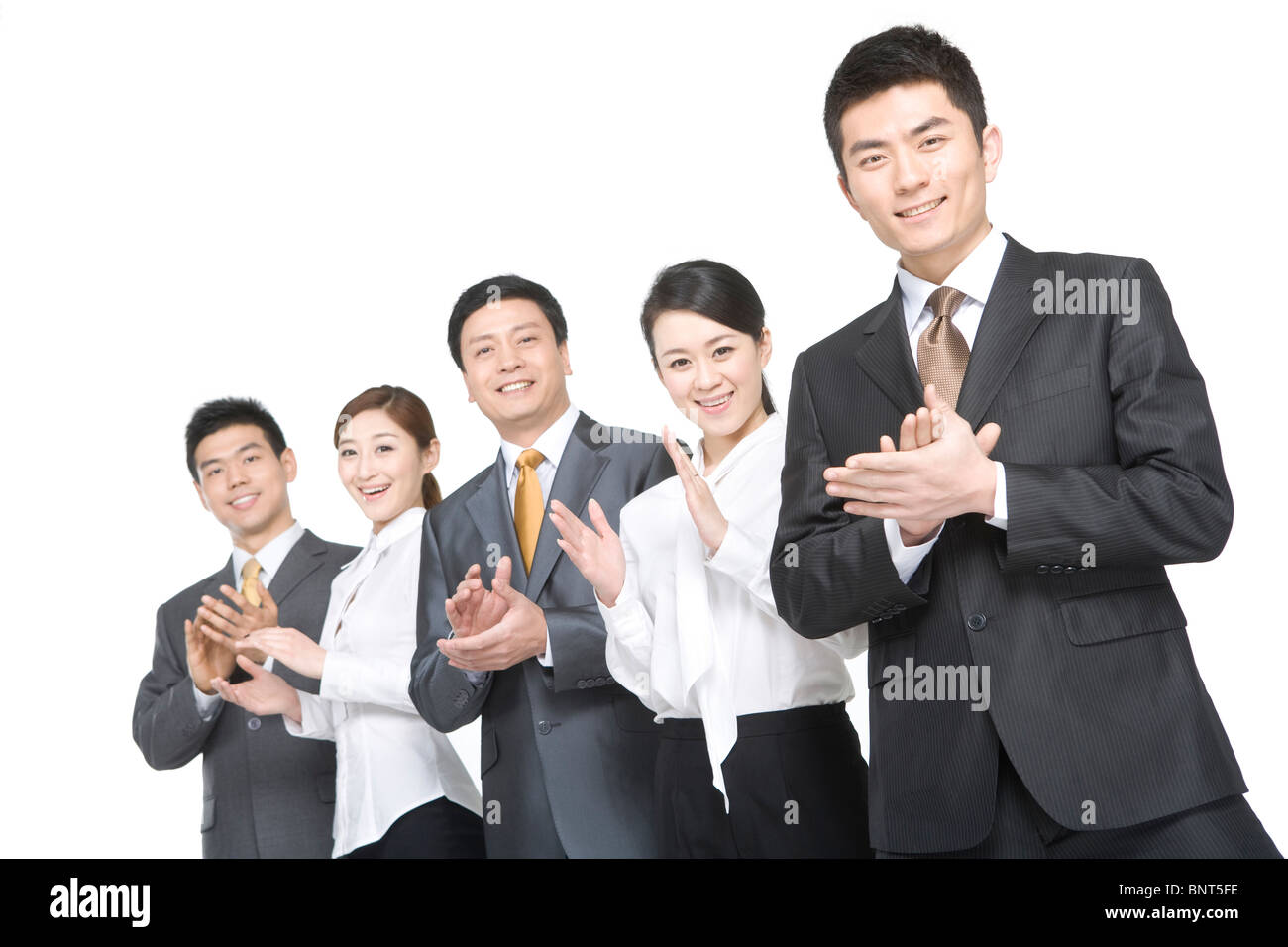 Business people clapping Stock Photo - Alamy