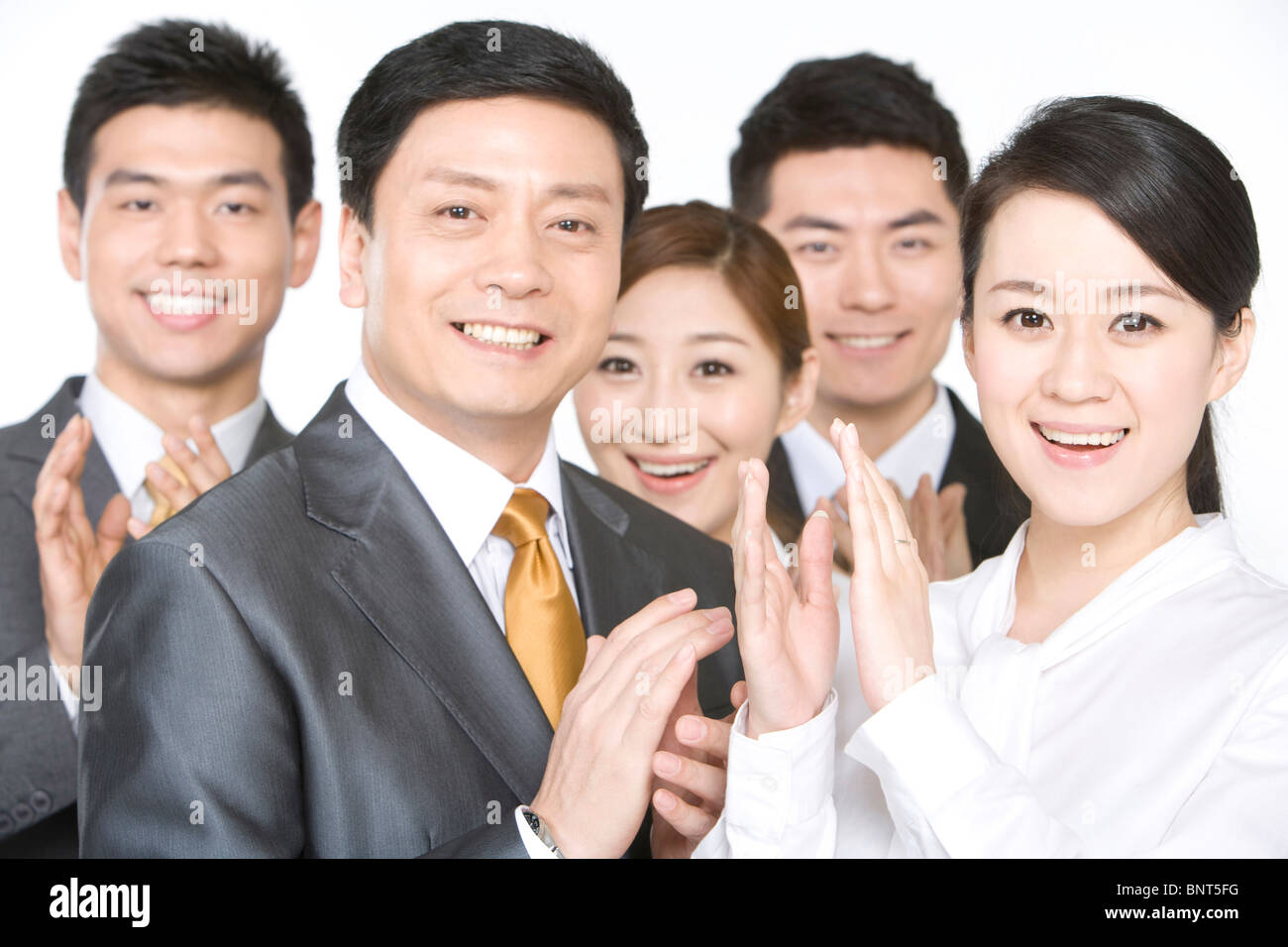 Business people clapping Stock Photo - Alamy