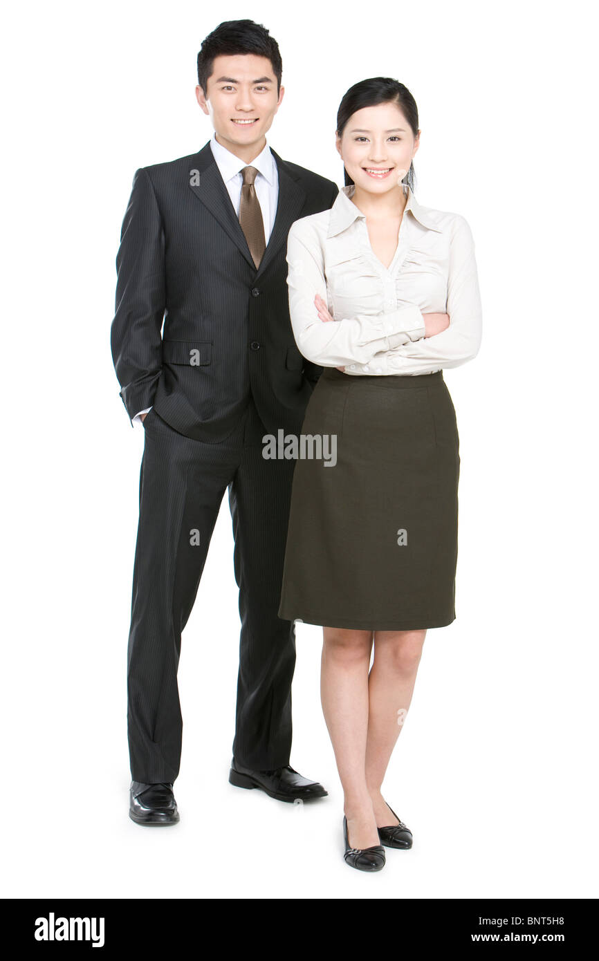 Portrait of two business people Stock Photo - Alamy