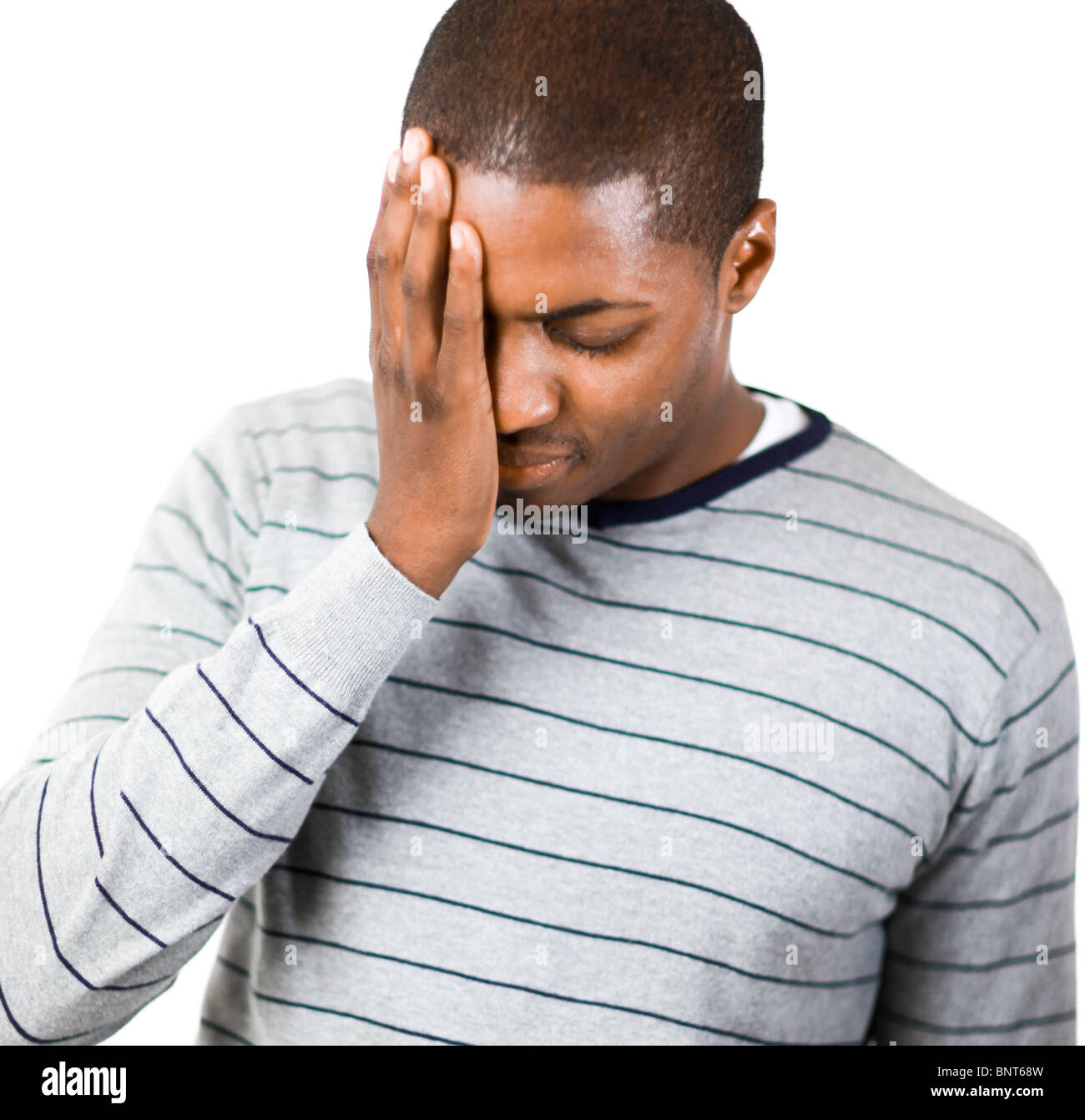Man covering his face Stock Photo - Alamy