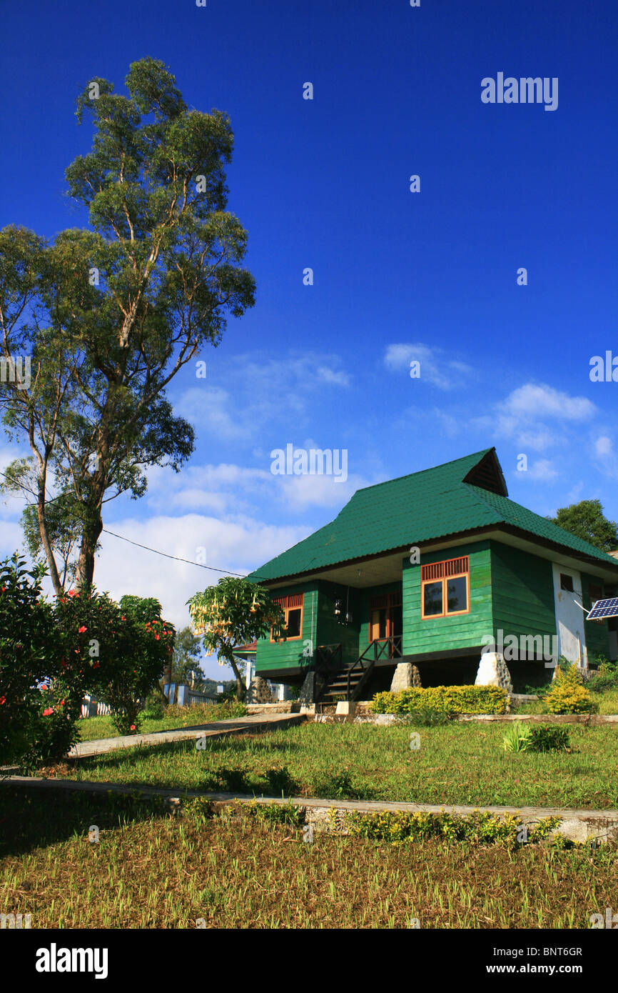 Wood House of Lio Tribe Stock Photo - Alamy