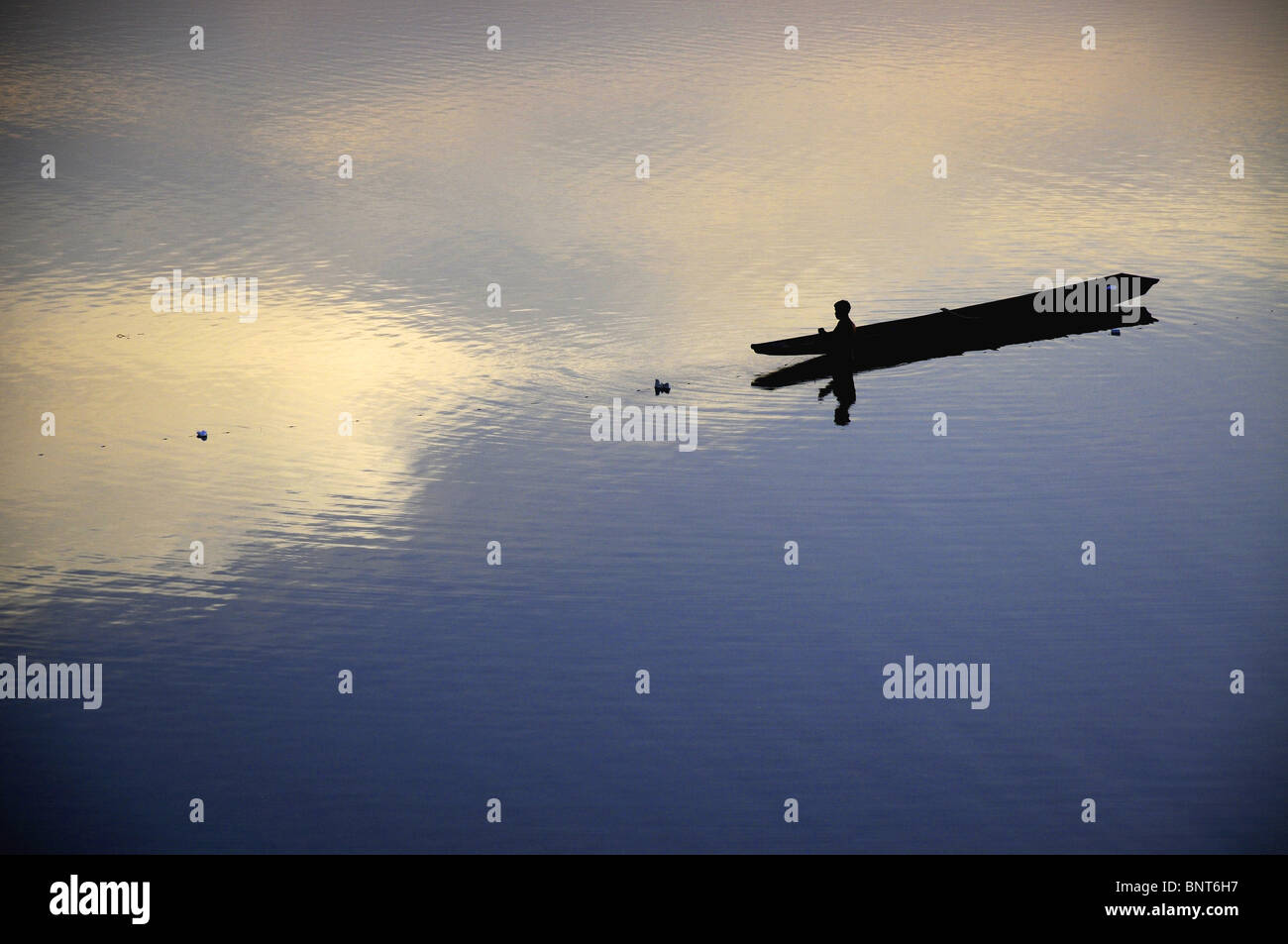 sky reflection on mekong river Stock Photo - Alamy