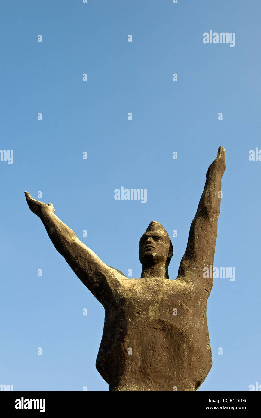 Figure of Soviet Heroic Memorial, Statue (Memento) Park (Szoborpark) in ...