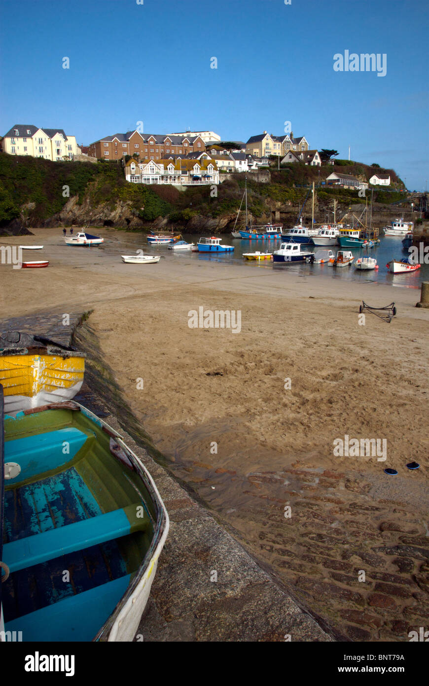 Newquay Cornwall UK Harbor Harbour Quay Beach Stock Photo - Alamy