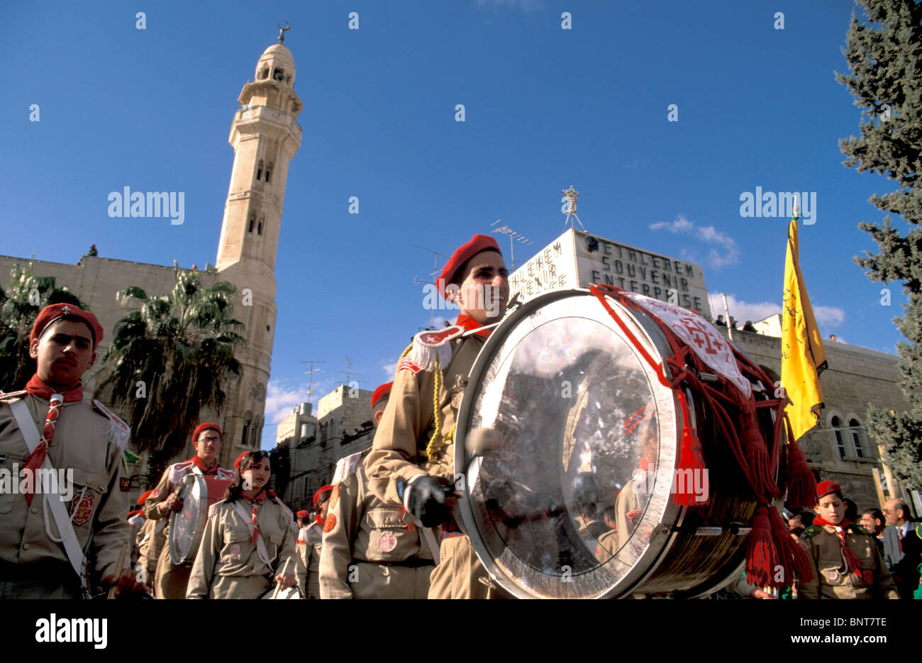 Bethlehem, Christmas Procession at Manger Square Stock Photo - Alamy