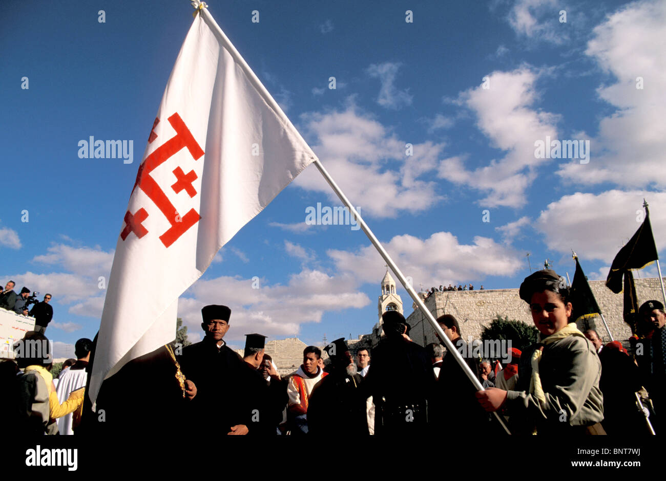 Bethlehem, Christmas at Manger Square in front of the Church of the ...