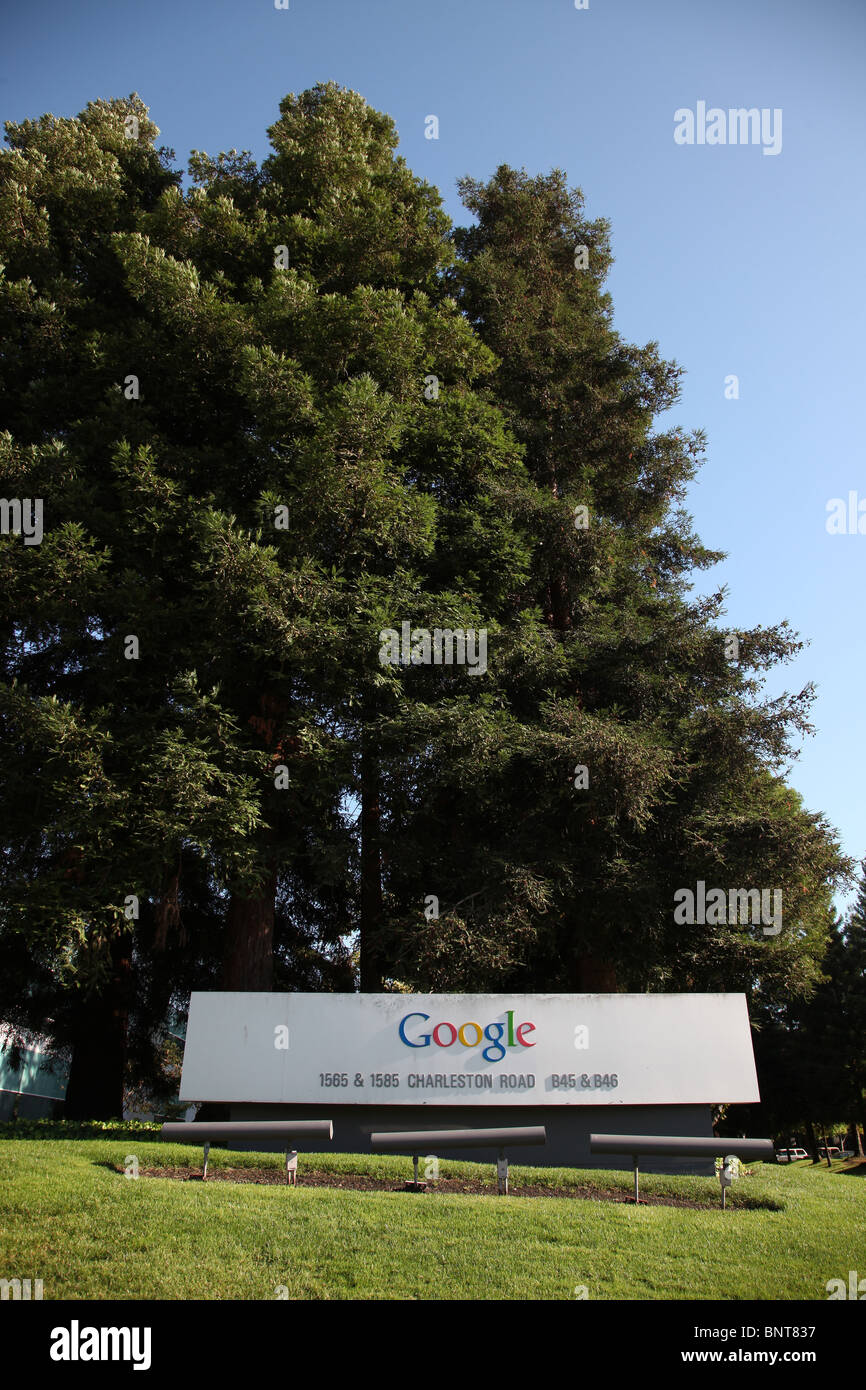 GOOGLE STREET SIGN LOGO 1565 1585 CHARLESTON ROAD MOUNTAIN VIEW ...