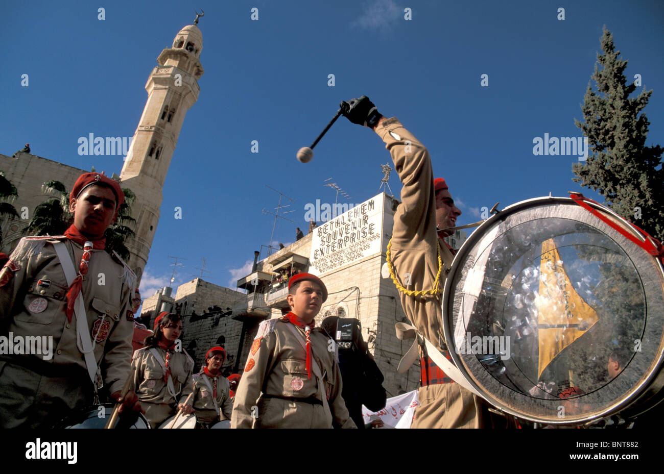 Bethlehem, Christmas Procession at Manger Square Stock Photo - Alamy