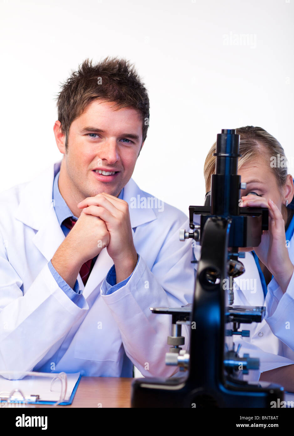 Scientists working together in a laboratory Stock Photo - Alamy