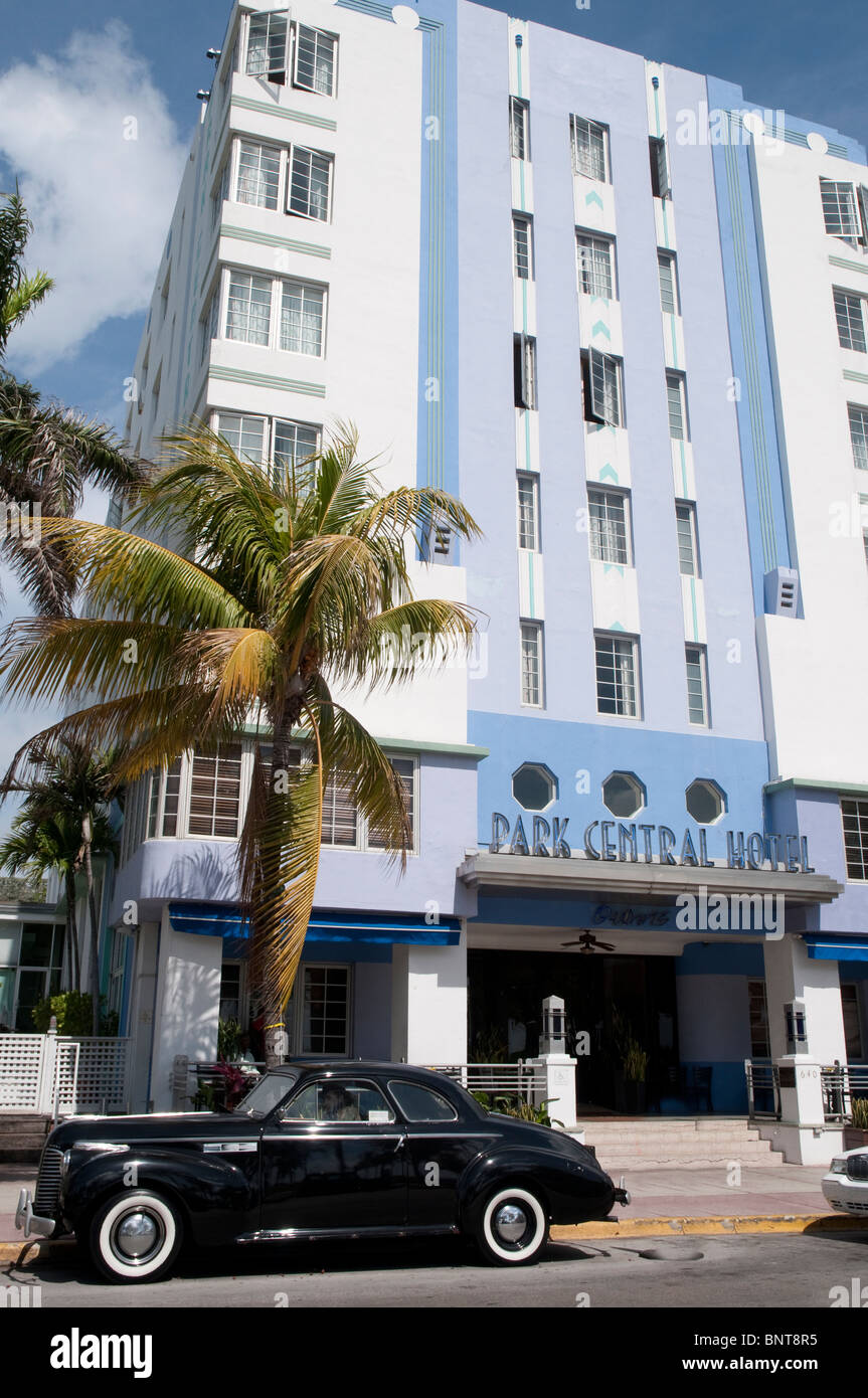 Hotels on Ocean Drive in South Beach, Miami, Florida USA Stock Photo ...