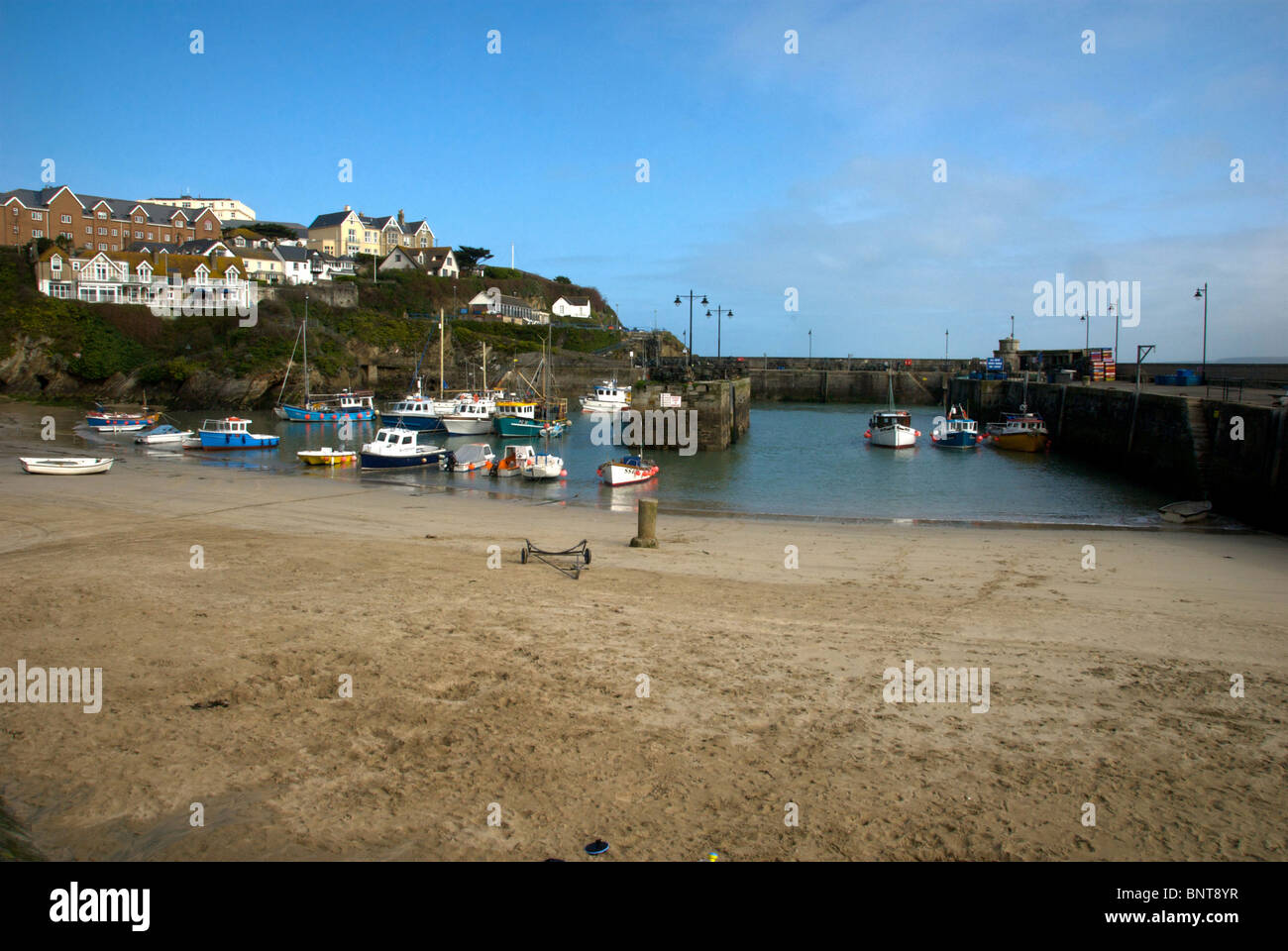 Newquay Cornwall UK Harbor Harbour Quay Beach Stock Photo - Alamy