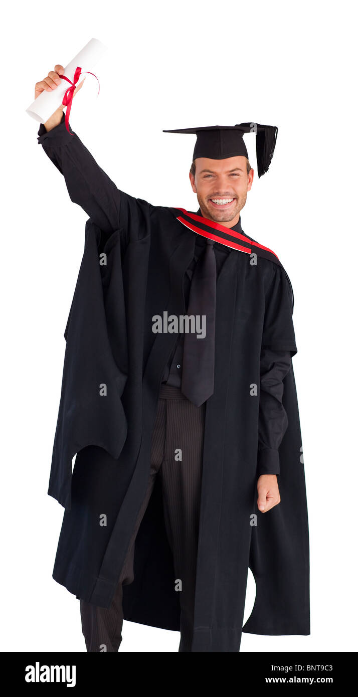 Happy excited graduate student hi-res stock photography and images - Alamy