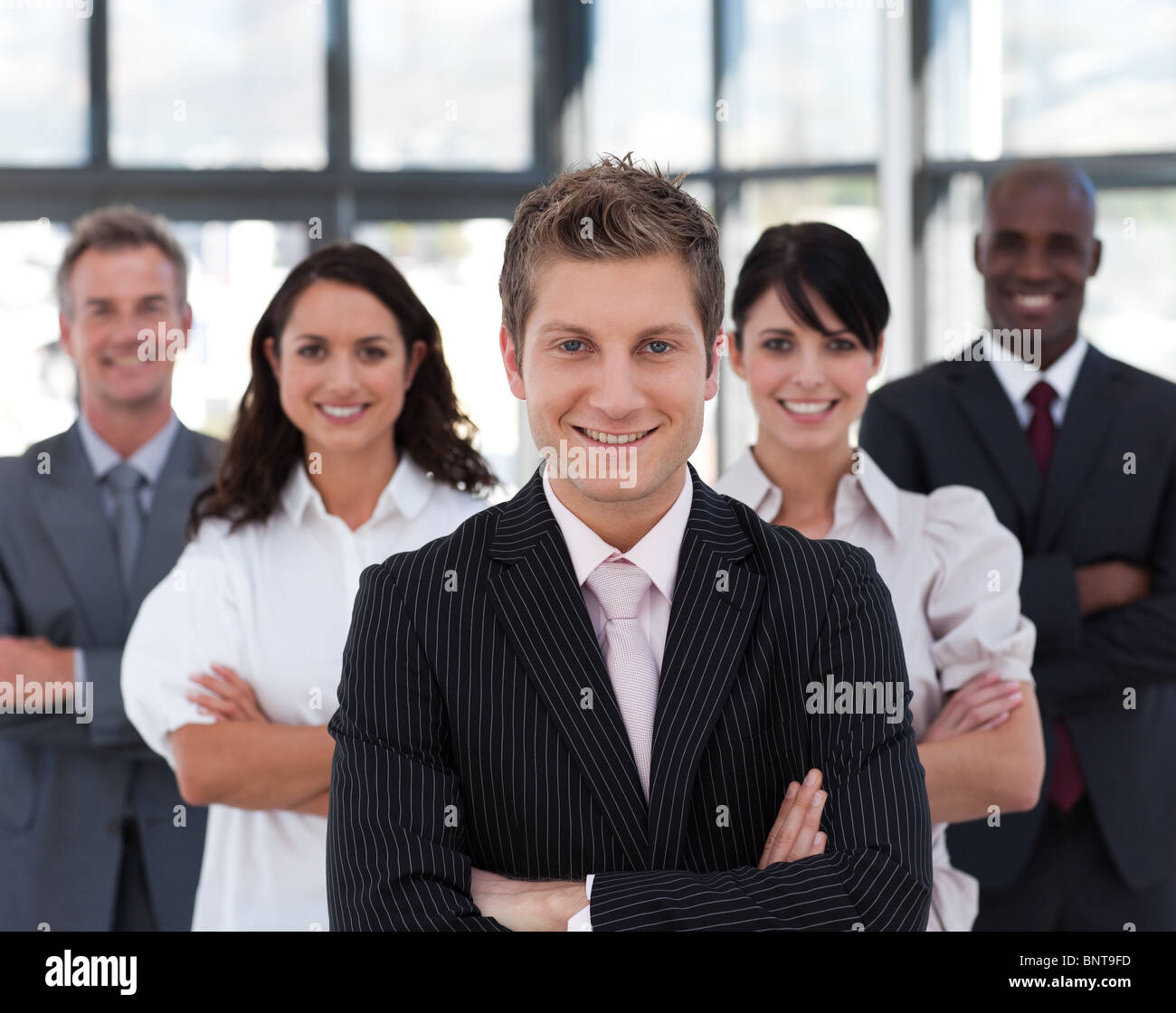 Business team in an office Stock Photo - Alamy