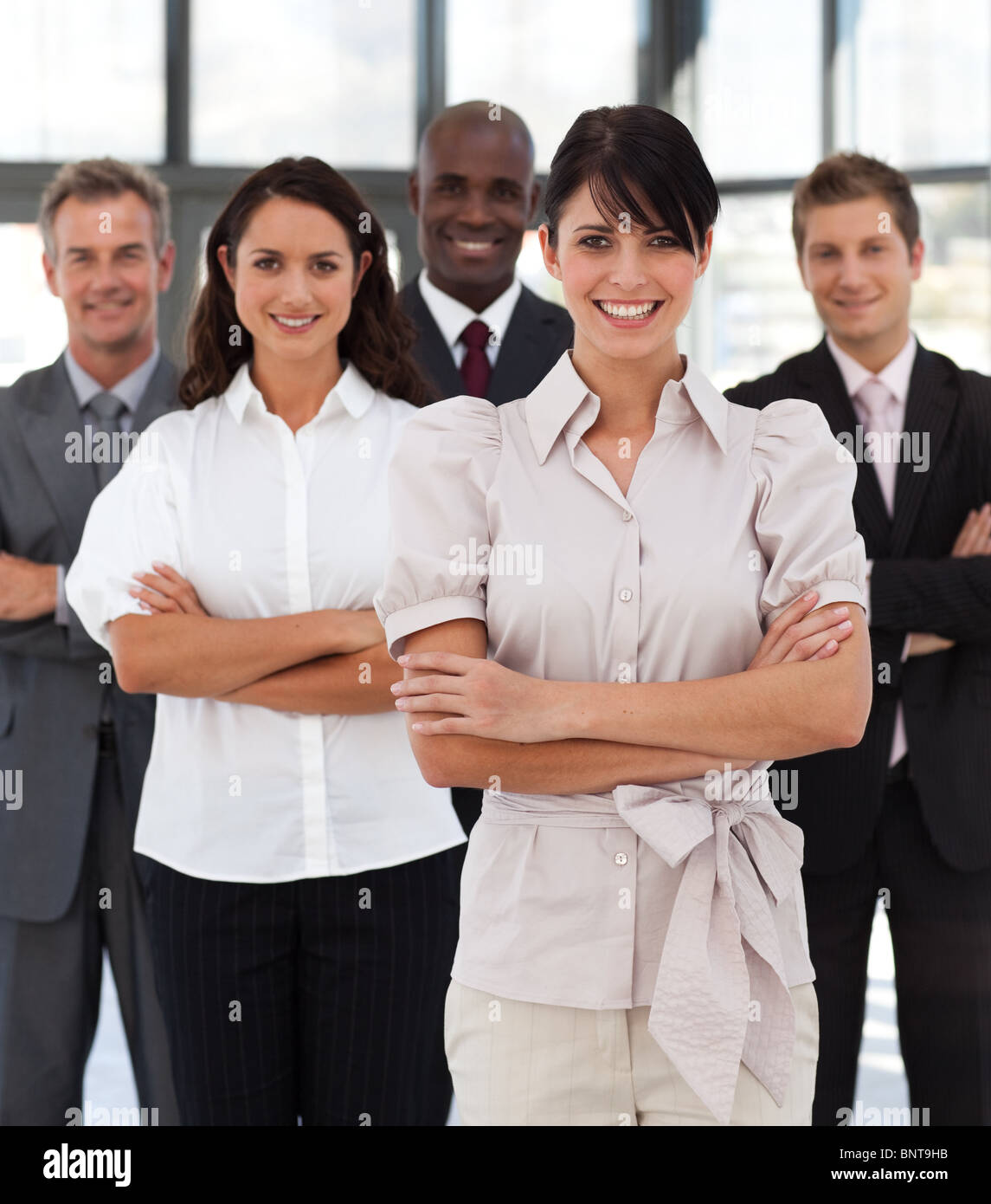 Business team in an office Stock Photo - Alamy