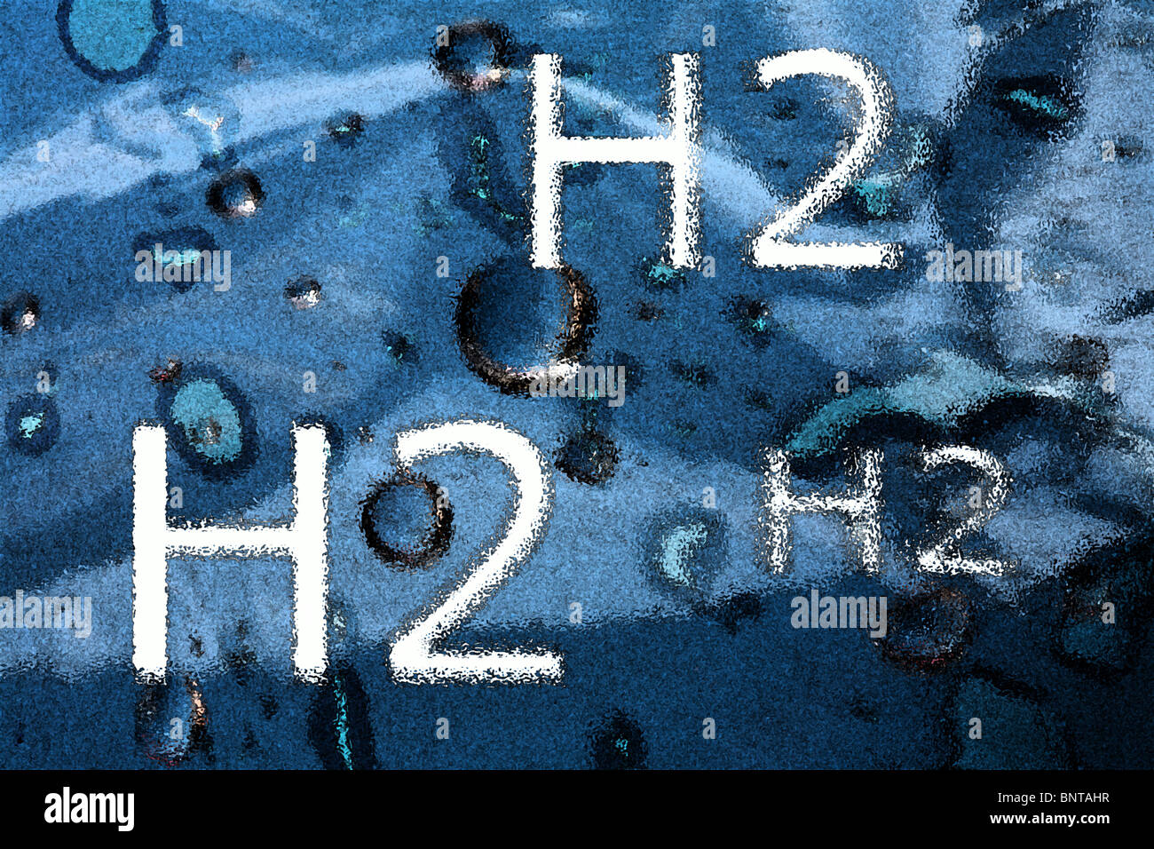 Creative picture illustrating Hydrogen molecule H2 Stock Photo - Alamy