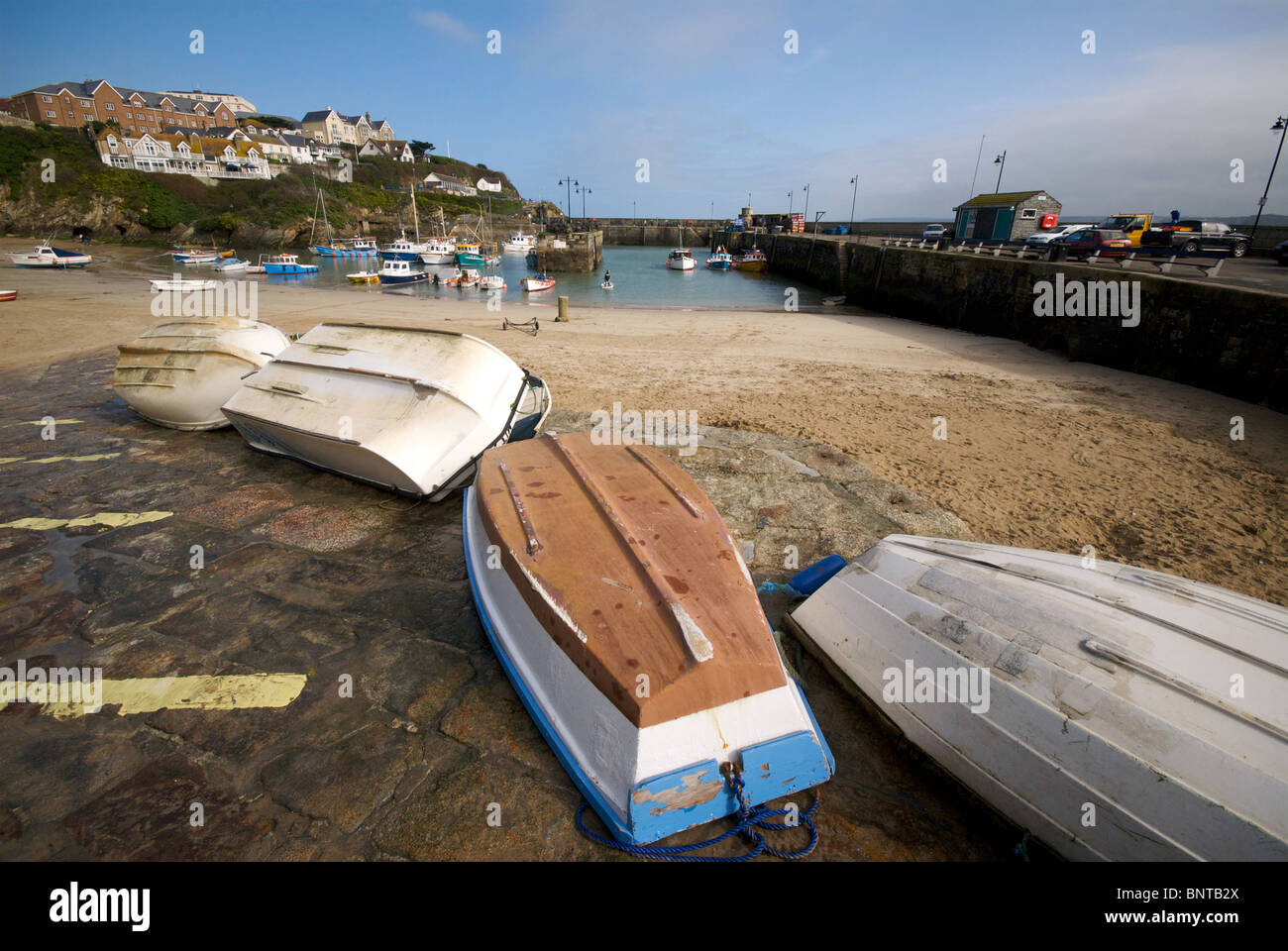 Newquay Cornwall UK Harbor Harbour Quay Beach Stock Photo - Alamy
