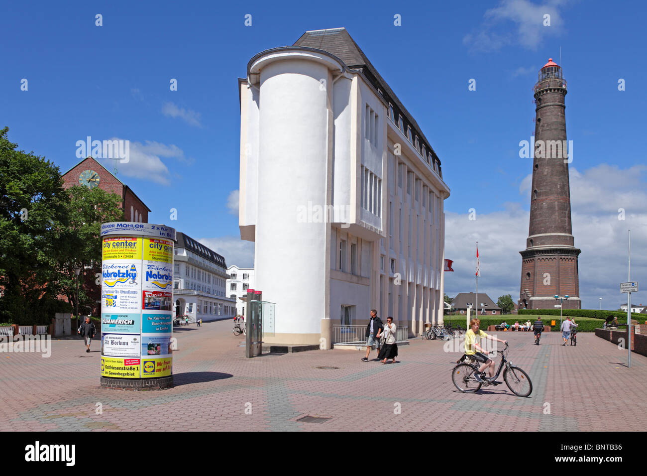 new lighthouse, Borkum Town, Borkum Island, East Friesland, North Sea ...