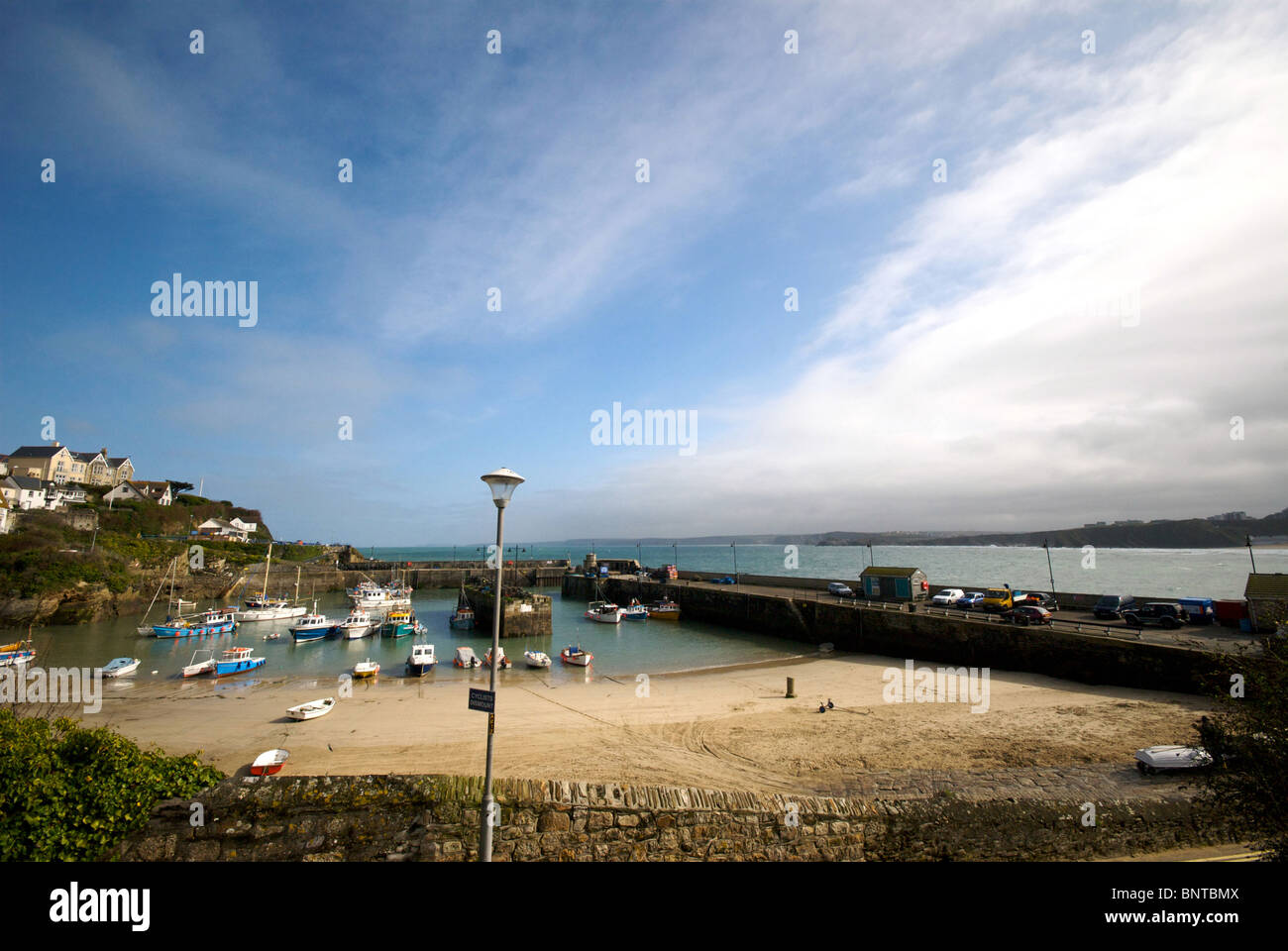 Newquay Cornwall UK Harbor Harbour Quay Beach Stock Photo - Alamy