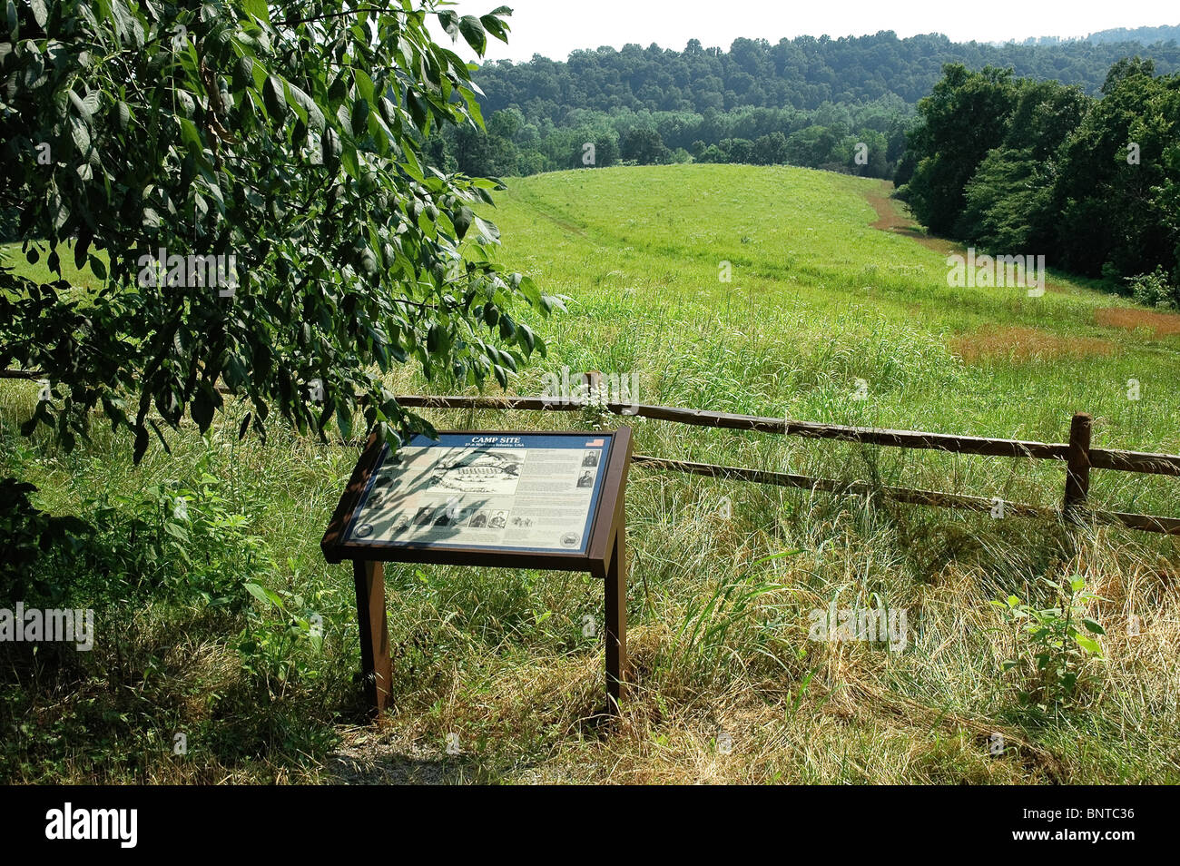 Camp site for 25th Michigan Infantry,USA, at Civil War Battle of Tebbs ...