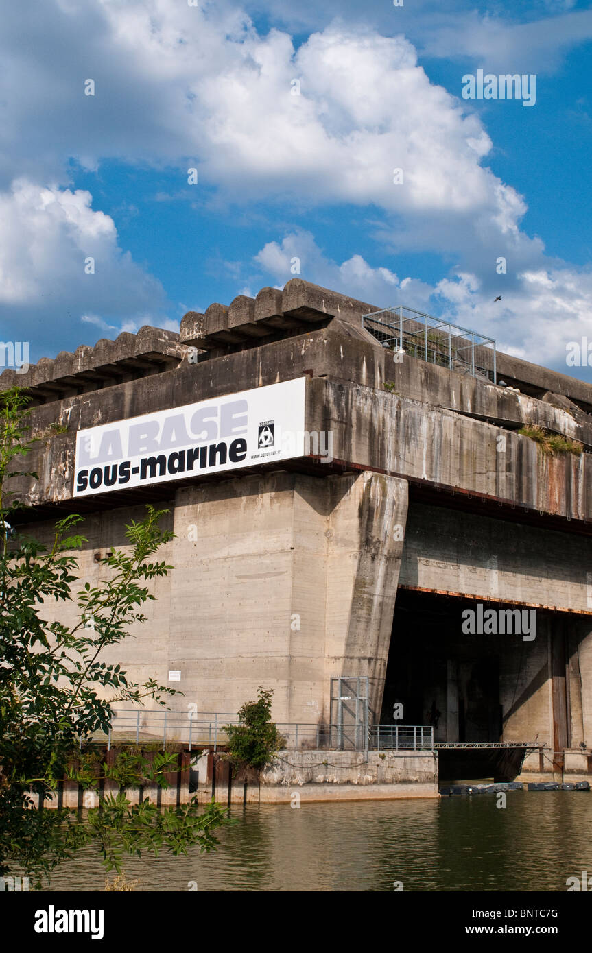 Second World War German Submarine Base, now modern gallery, Bordeaux ...