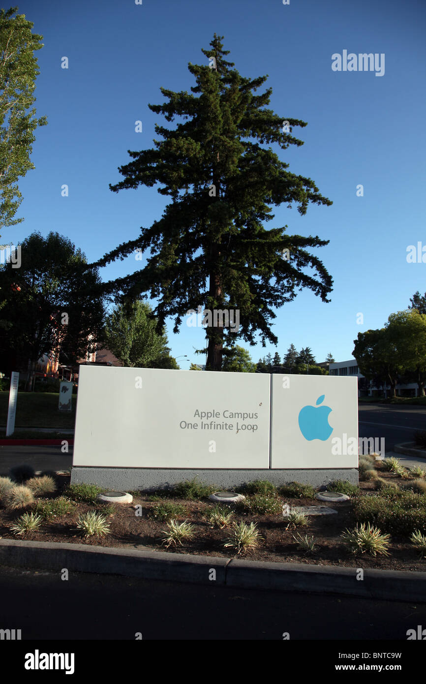 APPLE CAMPUS SIGN LOGO 1 INFINITE LOOP CUPERTINO CALIFORNIA USA 1 ...