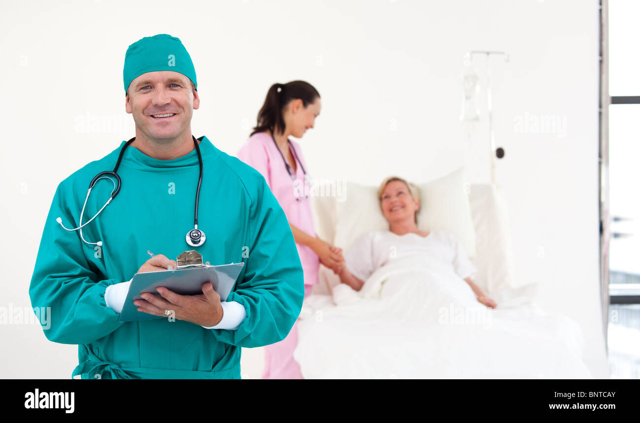 Doctors examining a cute patient Stock Photo - Alamy